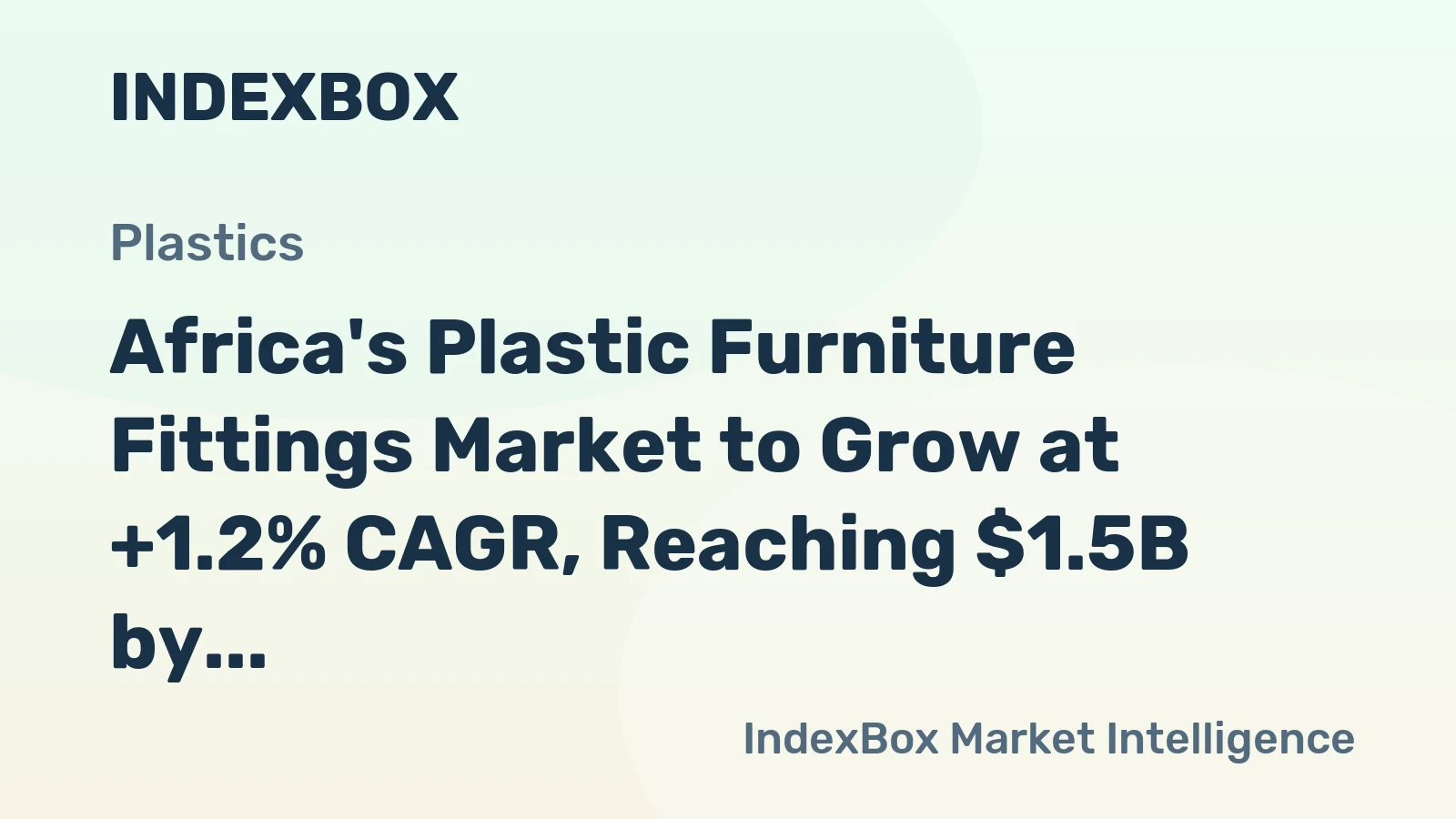 Africa's Plastic Furniture Fittings Market to Grow at +1.2% CAGR, Reaching $1.5B by 2035