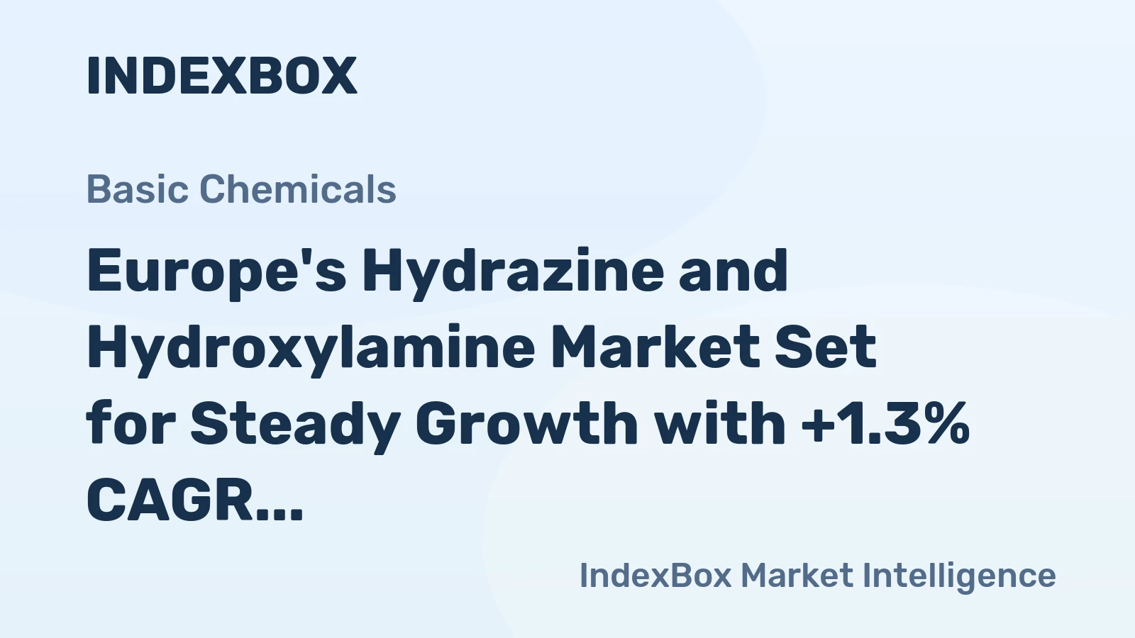 Europe's Hydrazine and Hydroxylamine Market Set for Steady Growth with +1.3% CAGR Through 2035