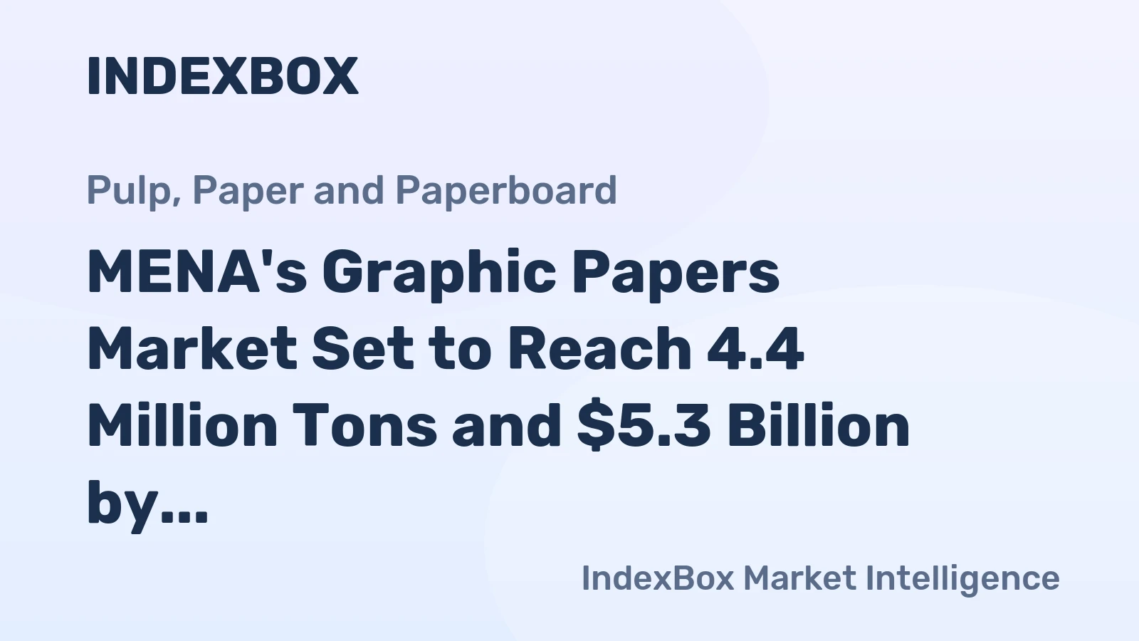 MENA's Graphic Papers Market Set to Reach 4.4 Million Tons and $5.3 Billion by 2035