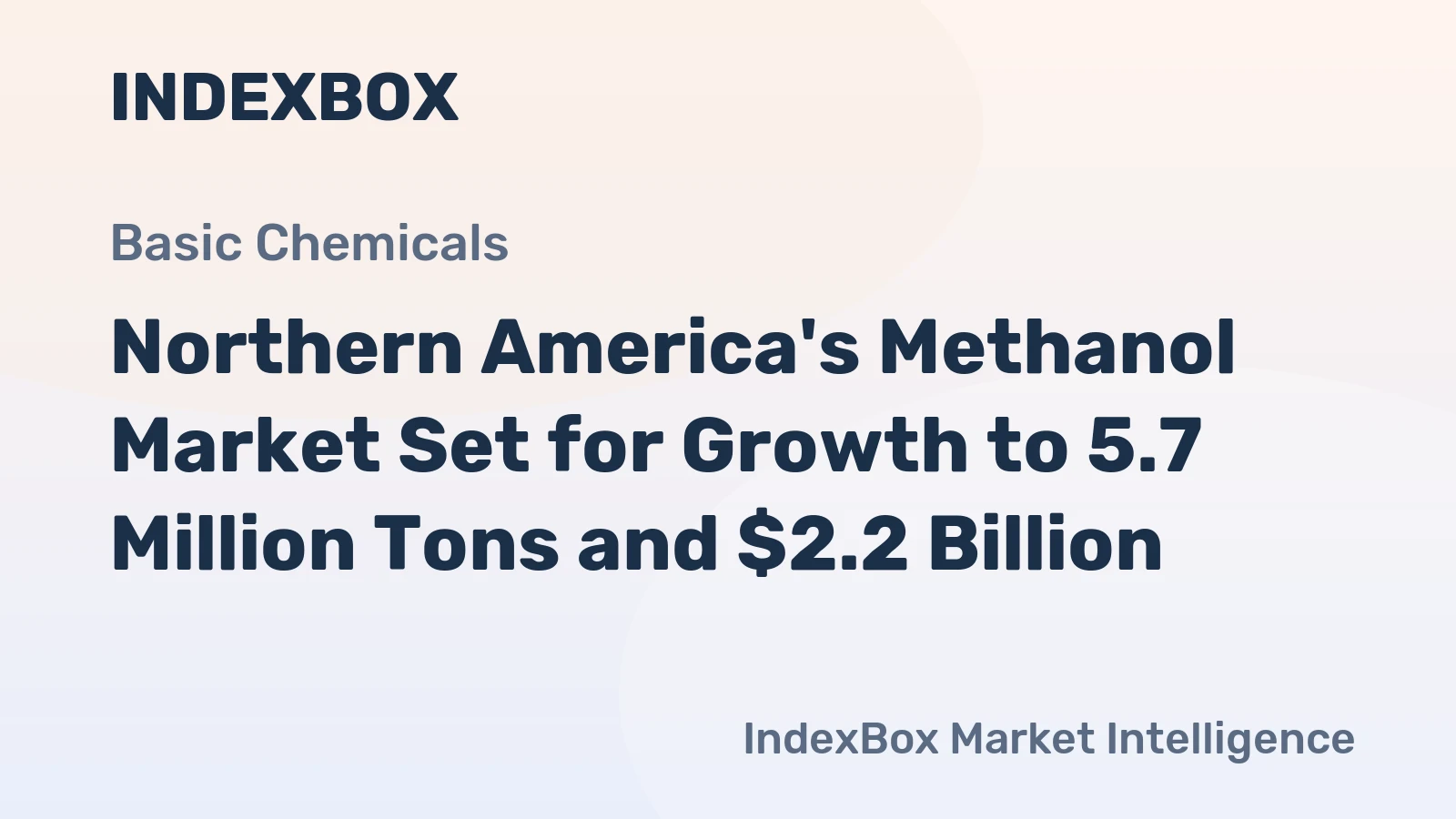 Northern America's Methanol Market Set for Growth to 5.7 Million Tons and $2.2 Billion