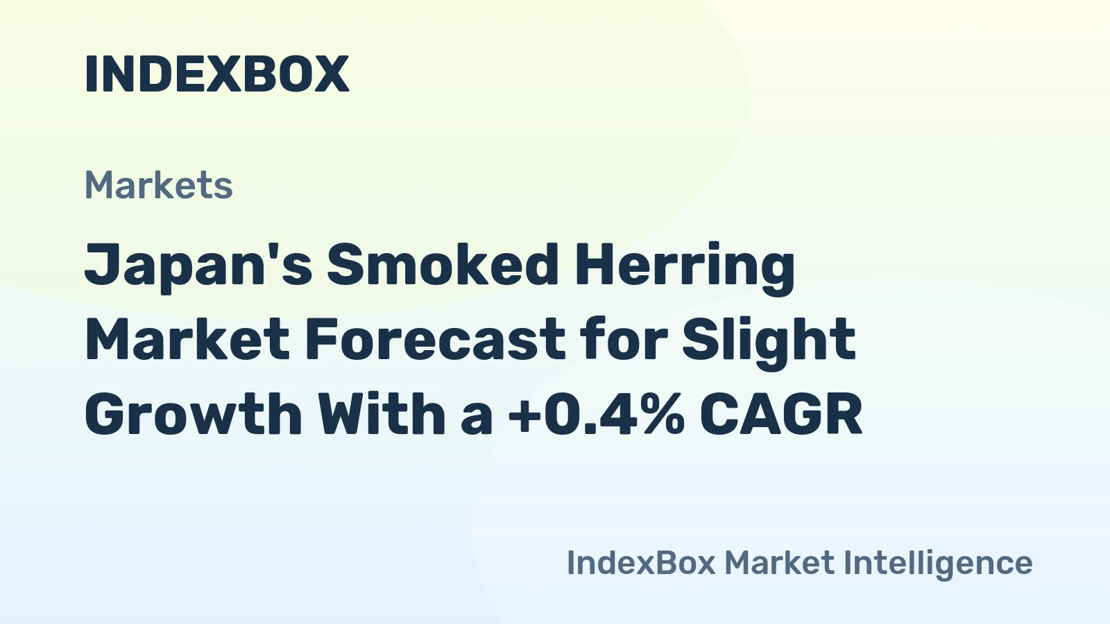 Japan's Smoked Herring Market Forecast for Slight Growth With a +0.4% CAGR