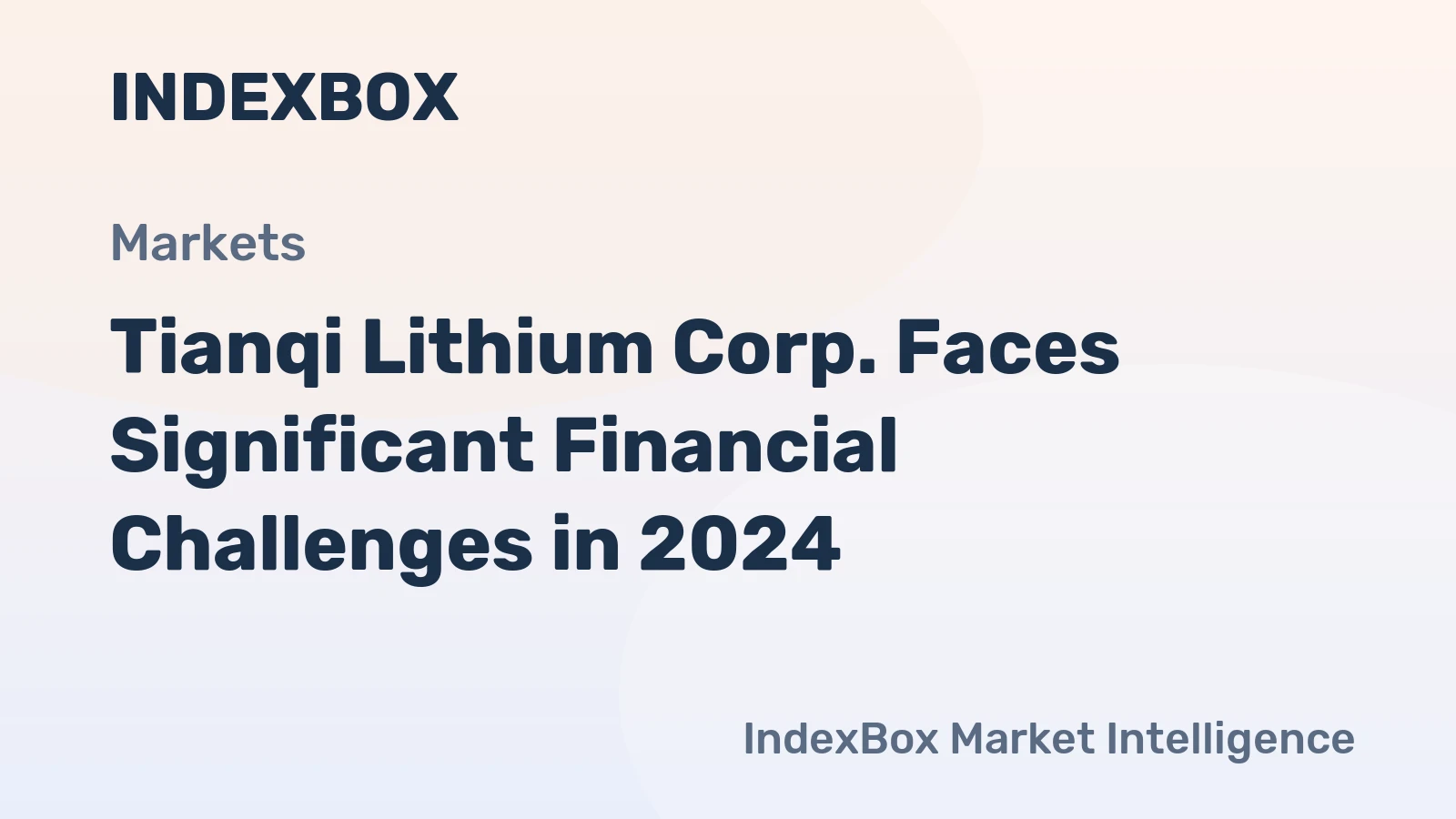 Tianqi Lithium Corp. Faces Significant Financial Challenges in 2024
