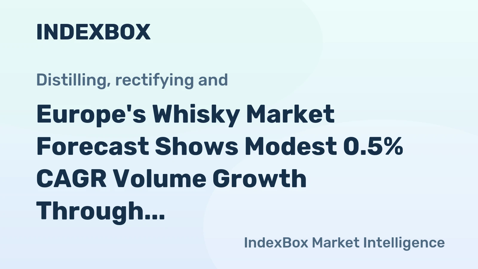 Europe's Whisky Market Forecast Shows Modest 0.5% CAGR Volume Growth Through 2035