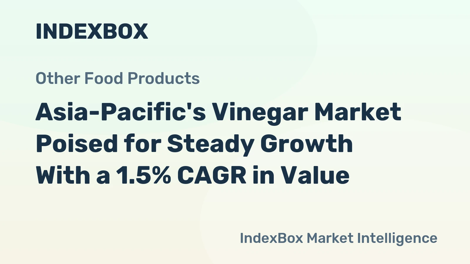 Asia-Pacific's Vinegar Market Poised for Steady Growth With a 1.5% CAGR in Value