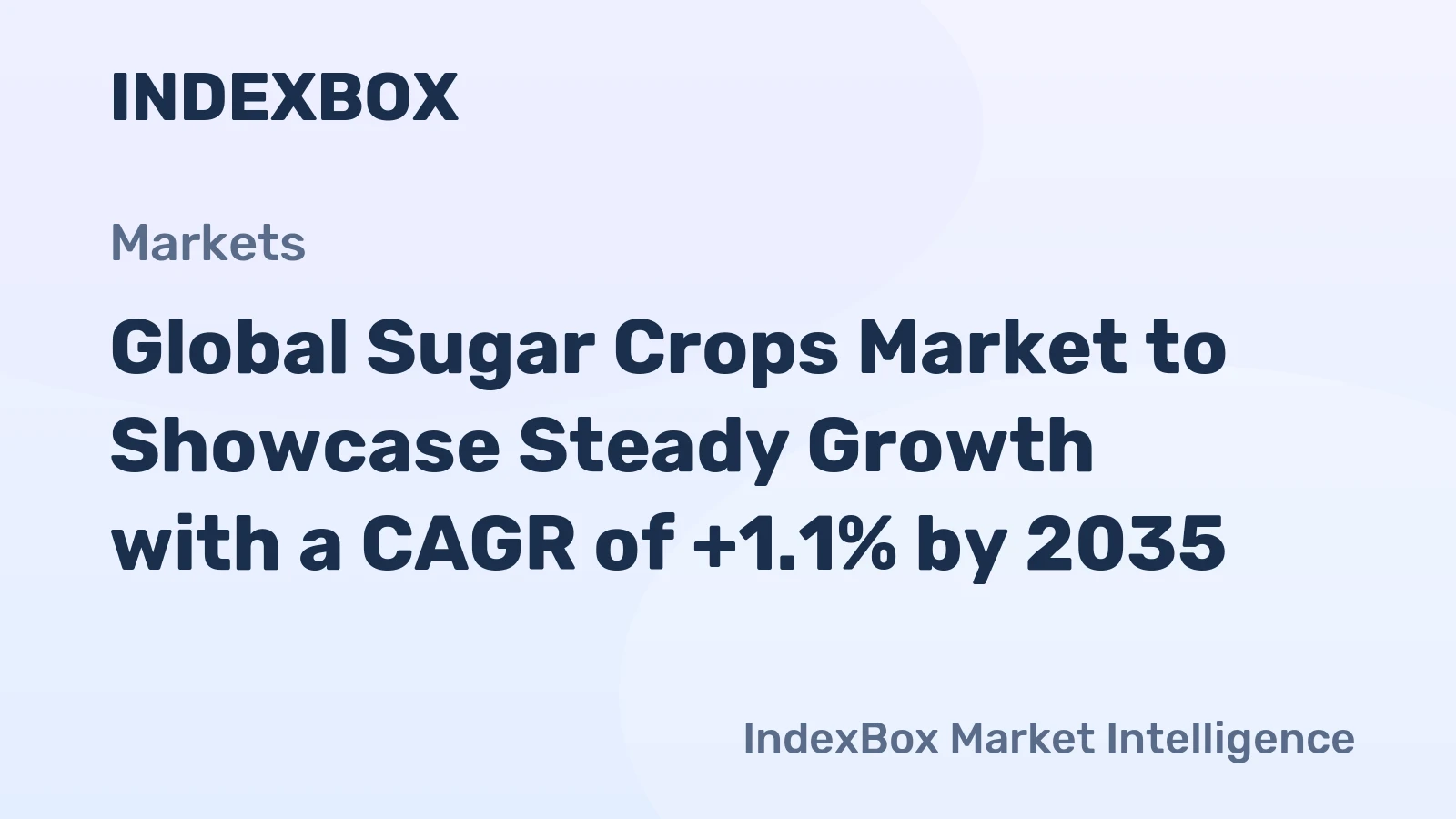 Global Sugar Crops Market to Showcase Steady Growth with a CAGR of +1.1% by 2035