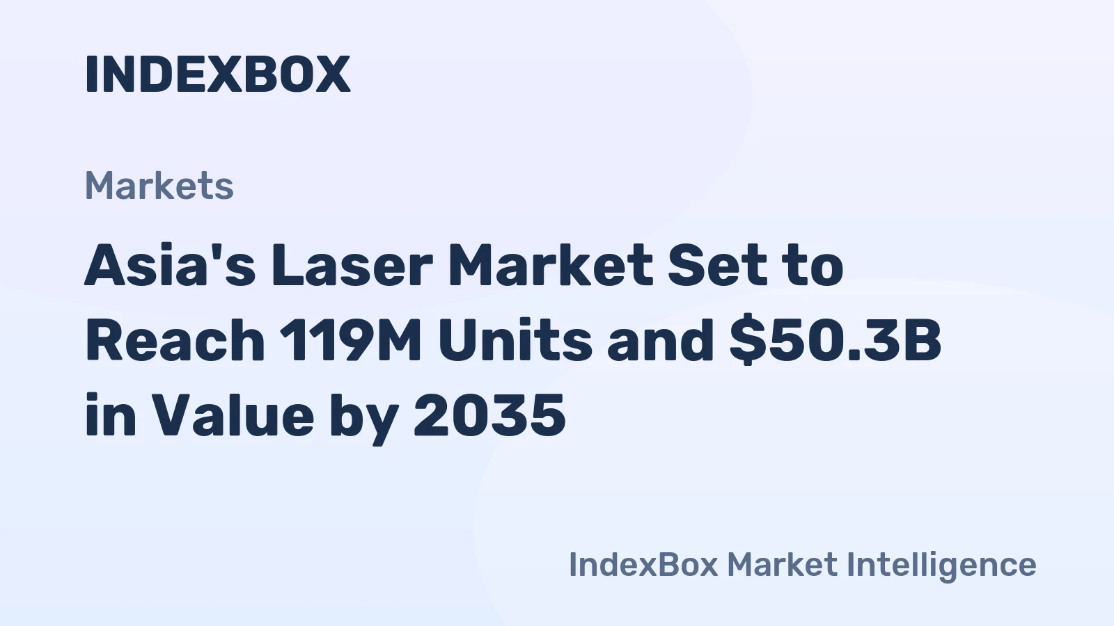 Asia's Laser Market Set to Reach 119M Units and $50.3B in Value by 2035