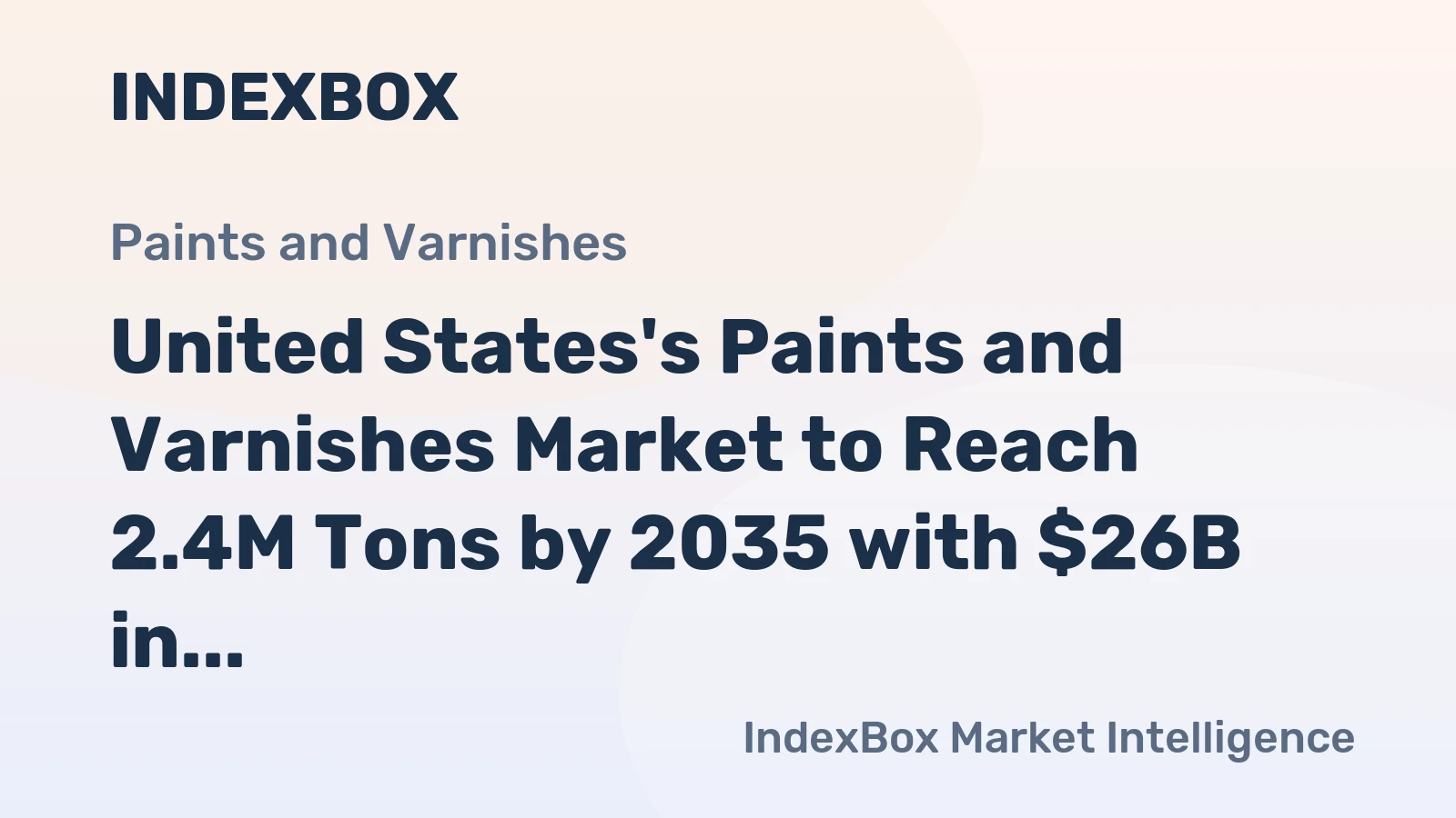 United States's Paints and Varnishes Market to Reach 2.4M Tons by 2035 with $26B in Value