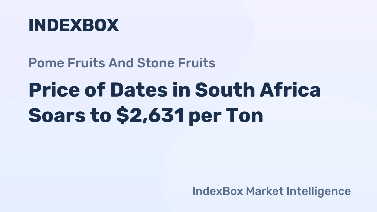 Price of Dates in South Africa Soars to $2,631 per Ton