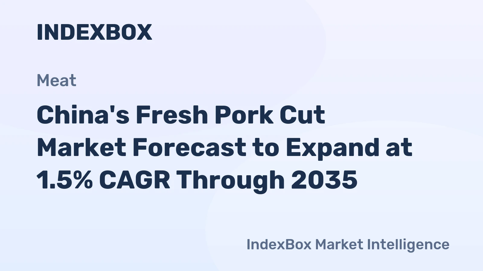 China's Fresh Pork Cut Market Forecast to Expand at 1.5% CAGR Through 2035