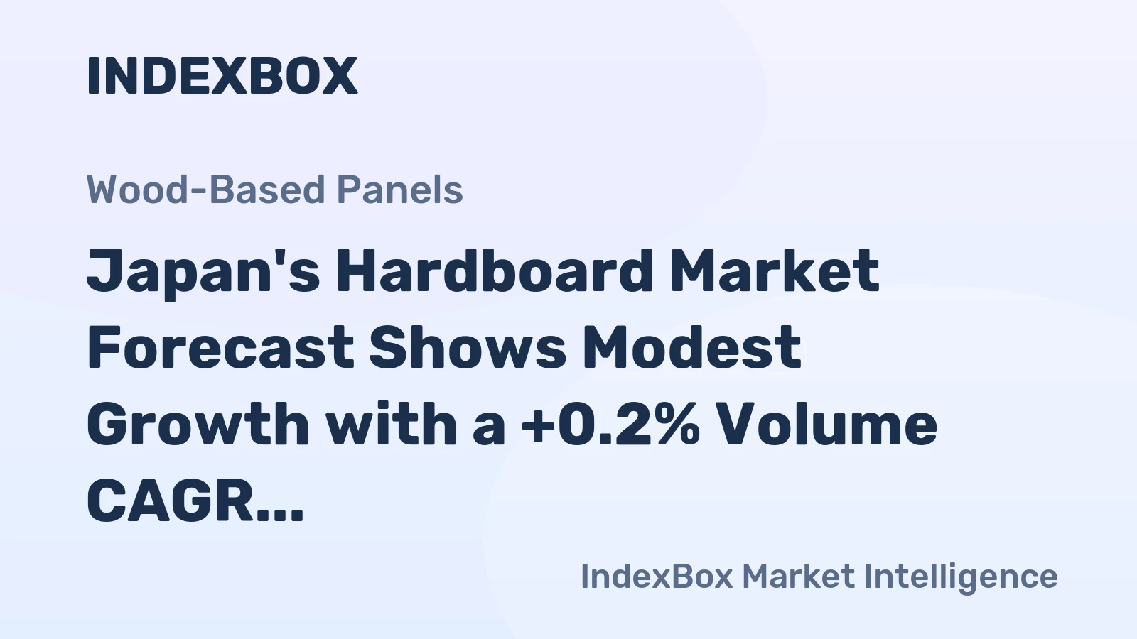 Japan's Hardboard Market Forecast Shows Modest Growth with a +0.2% Volume CAGR Through 2035