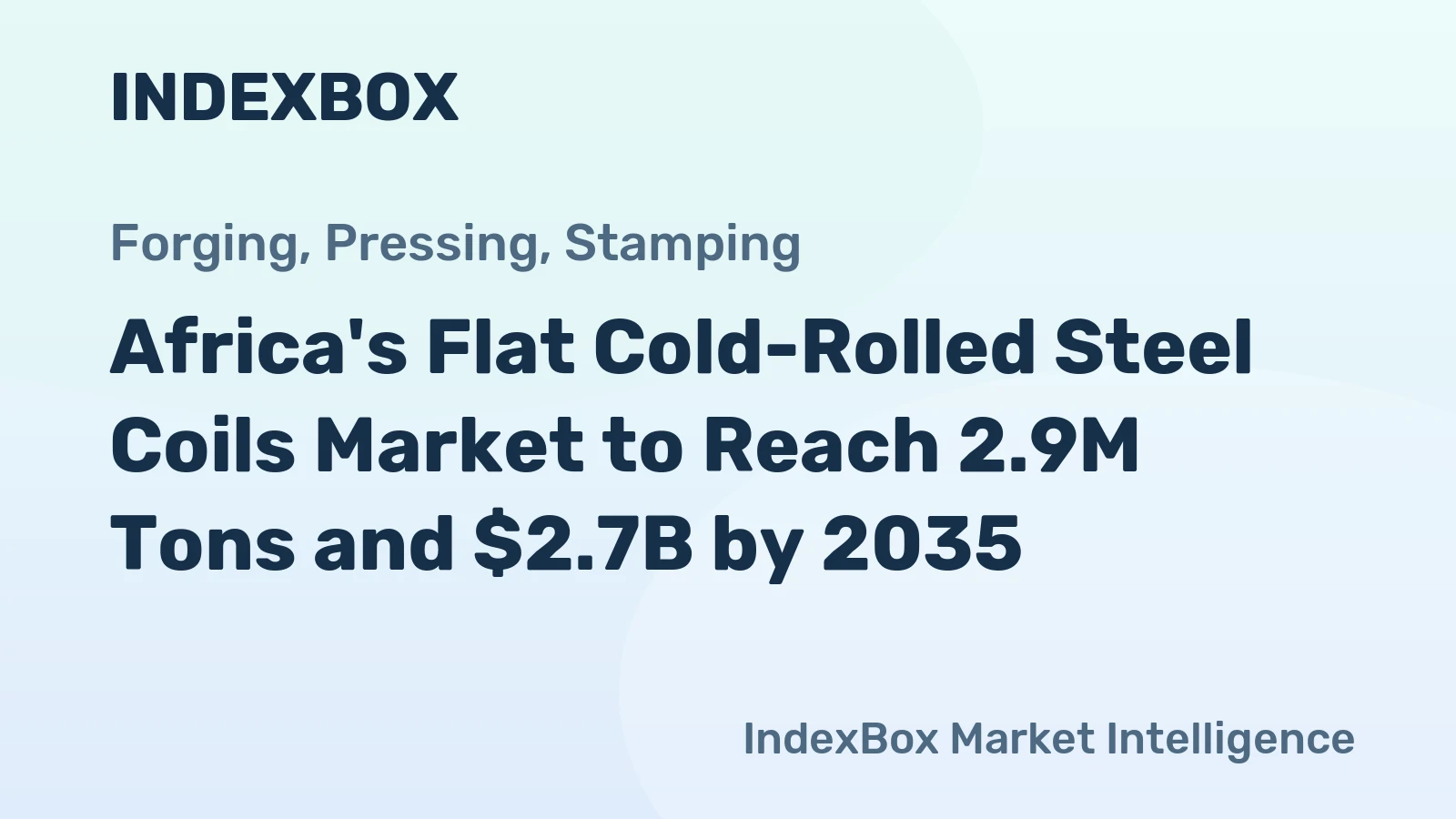Africa's Flat Cold-Rolled Steel Coils Market to Reach 2.9M Tons and $2.7B by 2035
