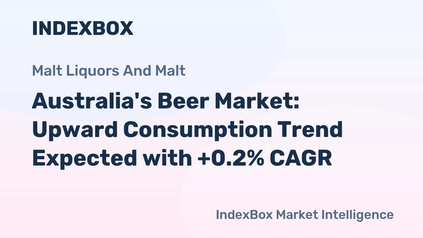 Australia's Beer Market: Upward Consumption Trend Expected with +0.2% CAGR