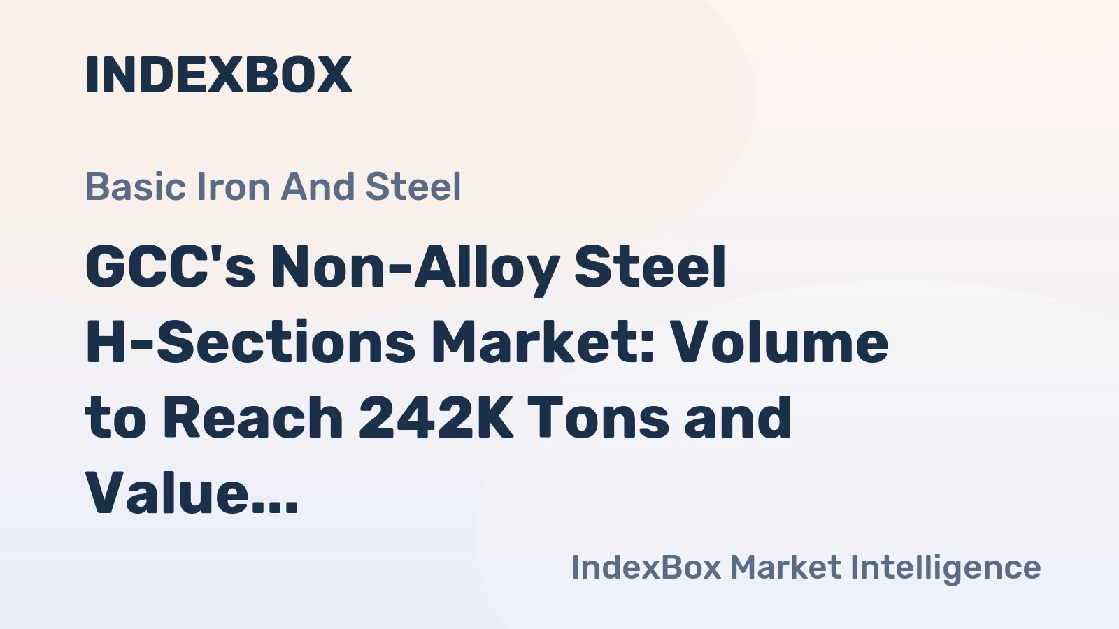 GCC's Non-Alloy Steel H-Sections Market: Volume to Reach 242K Tons and Value to Hit $221M by 2035