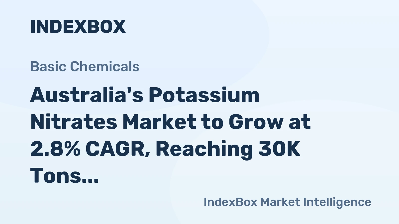 Australia's Potassium Nitrates Market to Grow at 2.8% CAGR, Reaching 30K Tons by 2035