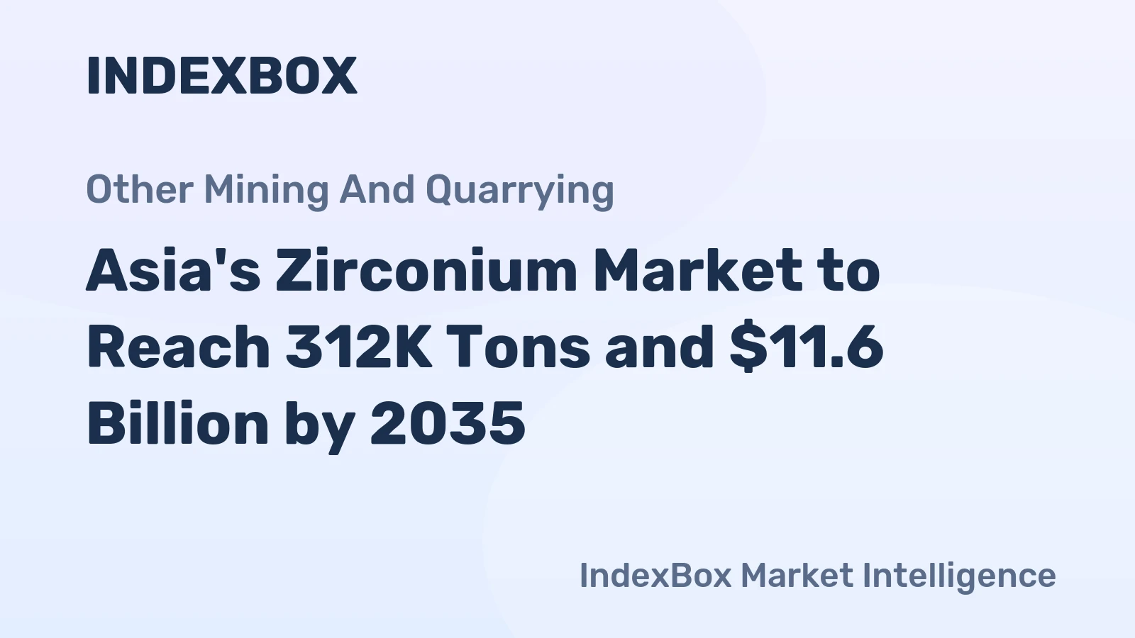 Asia's Zirconium Market to Reach 312K Tons and $11.6 Billion by 2035