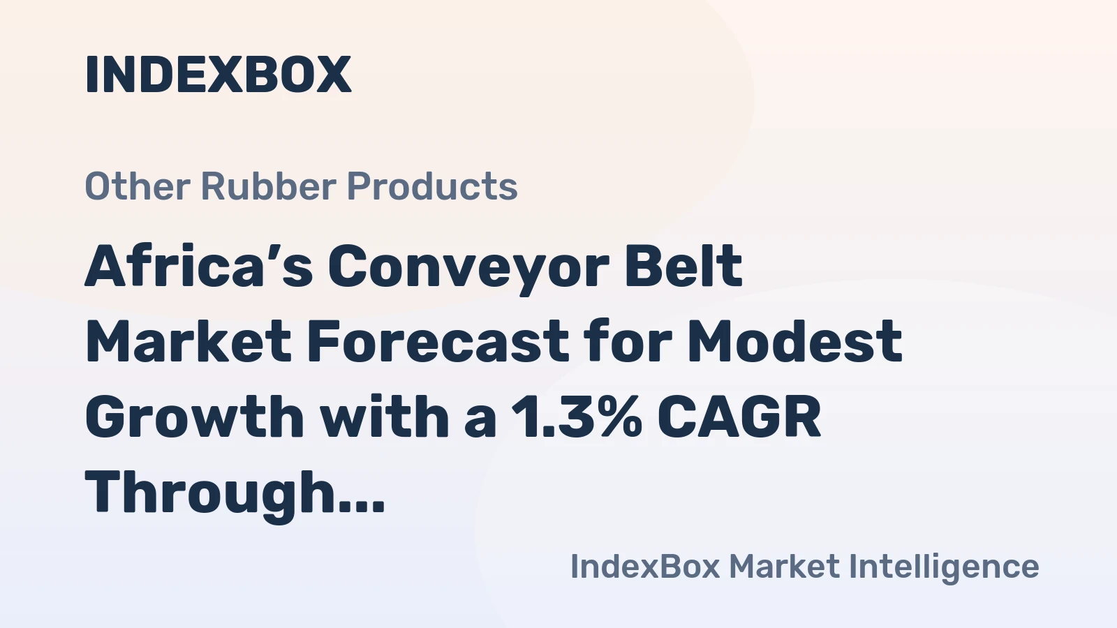 Africa’s Conveyor Belt Market Forecast for Modest Growth with a 1.3% CAGR Through 2035