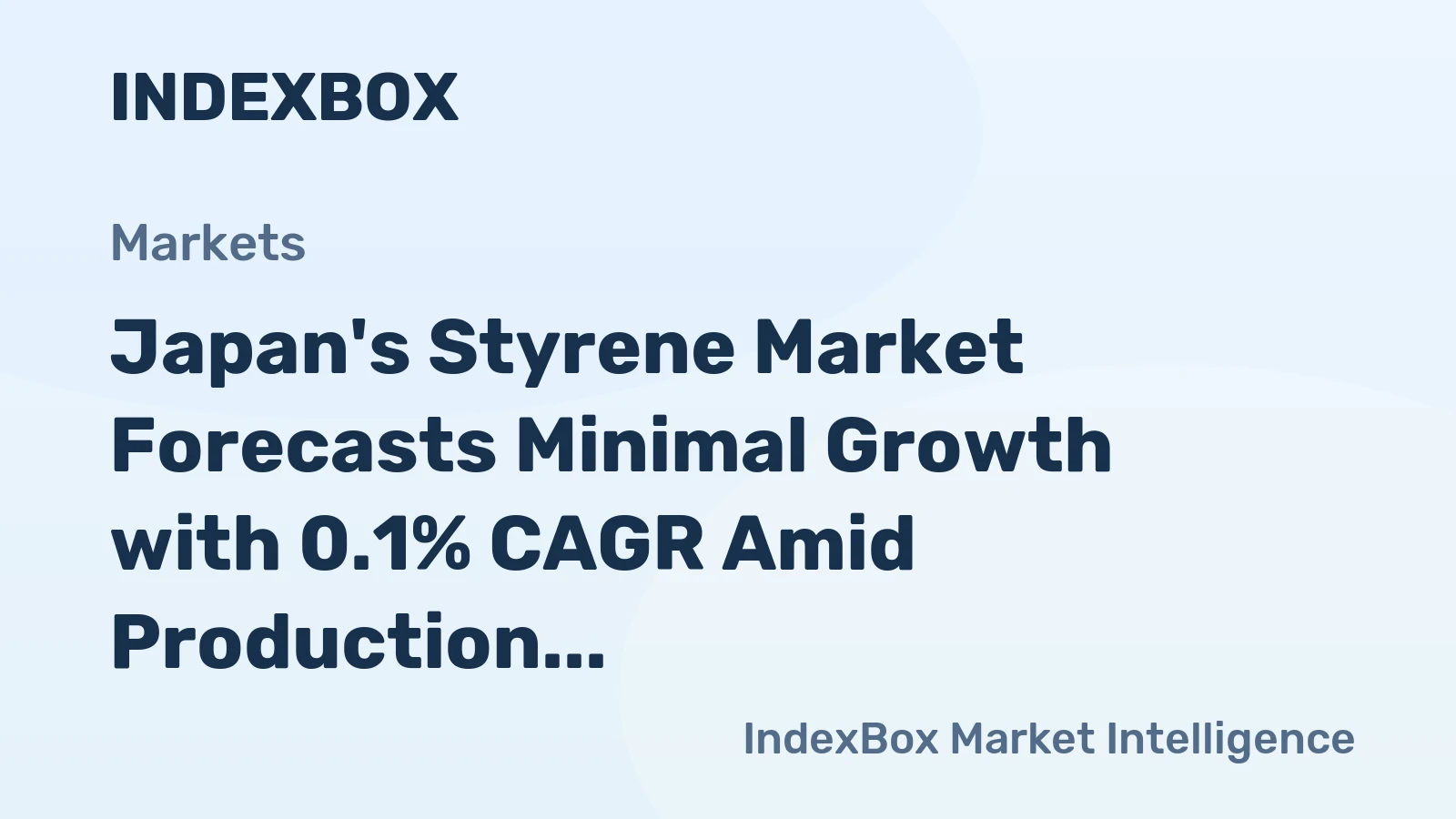 Japan's Styrene Market Forecasts Minimal Growth with 0.1% CAGR Amid Production Collapse