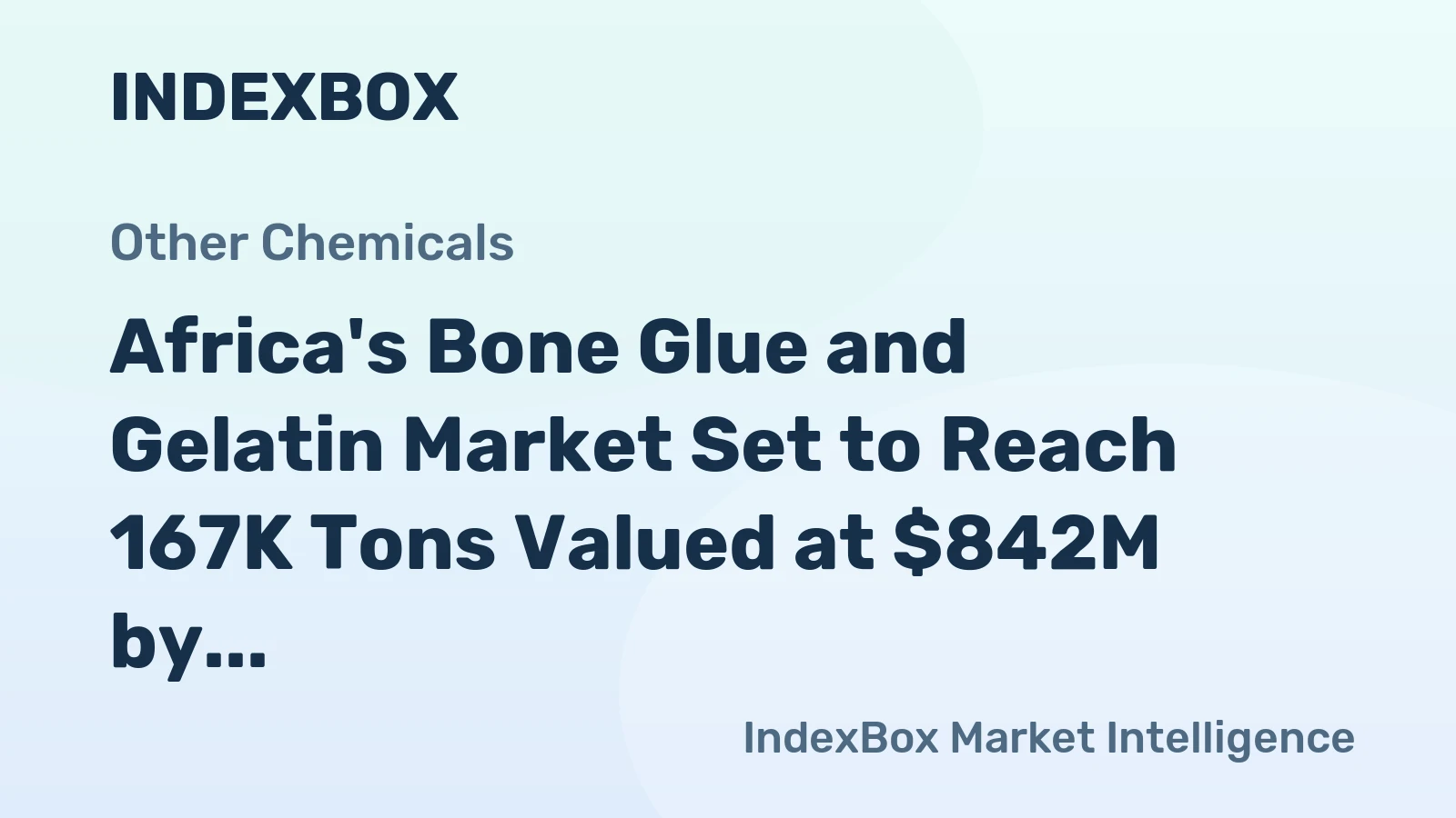 Africa's Bone Glue and Gelatin Market Set to Reach 167K Tons Valued at $842M by 2035