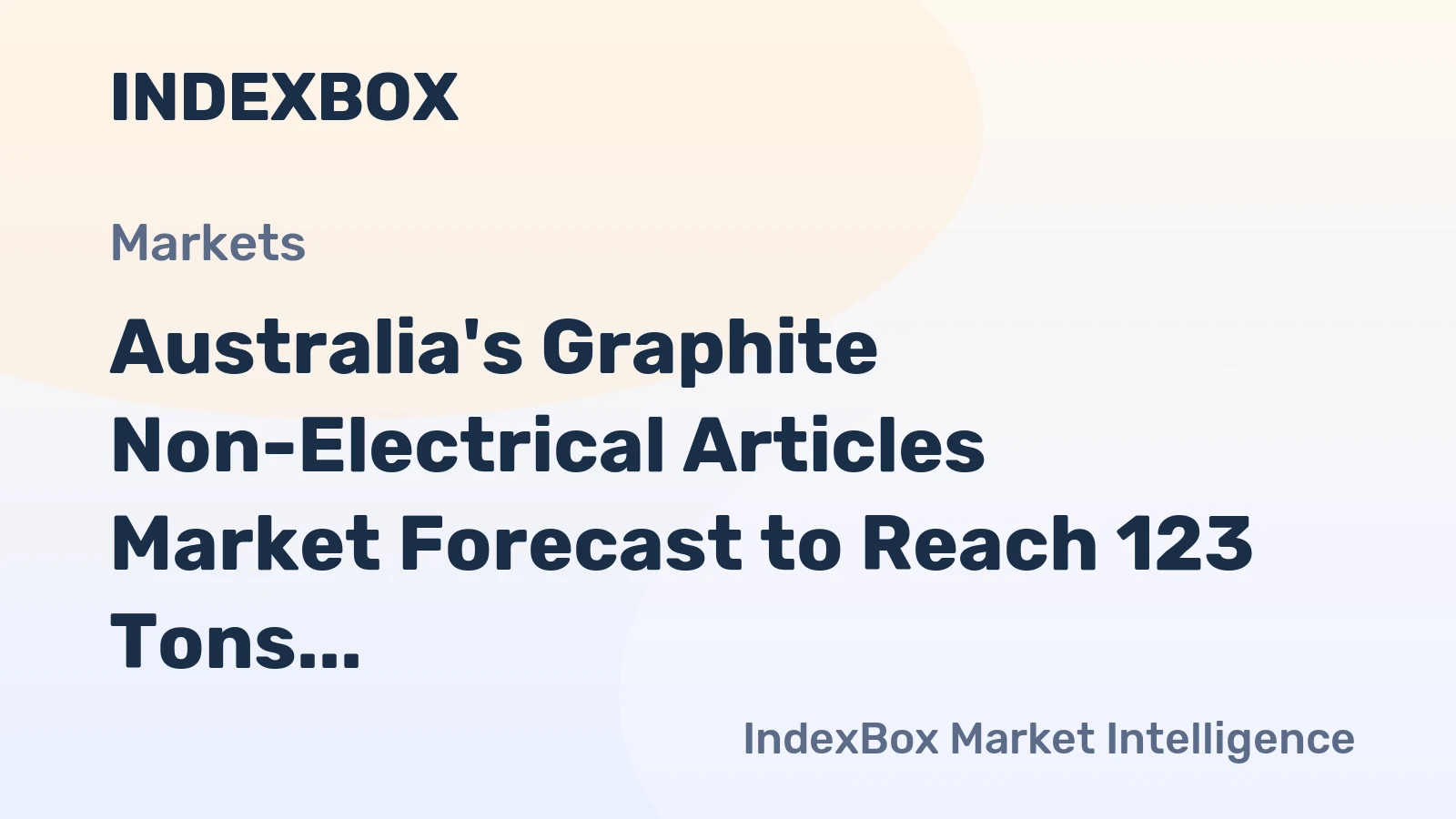 Australia's Graphite Non-Electrical Articles Market Forecast to Reach 123 Tons and $6.9M by 2035