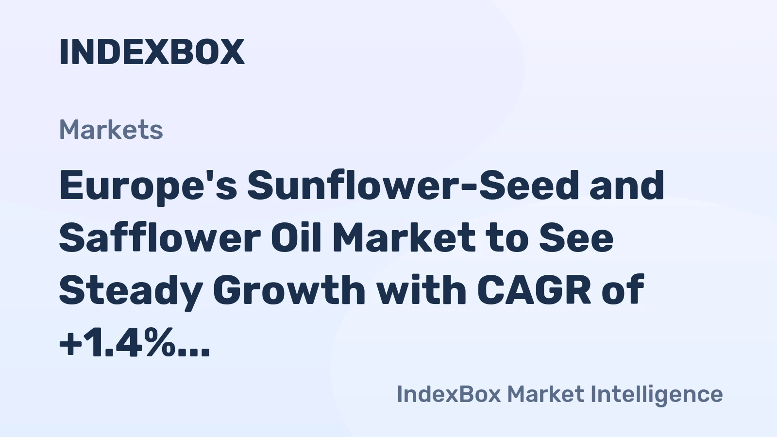 Europe's Sunflower-Seed and Safflower Oil Market to See Steady Growth with CAGR of +1.4% over 2024-2035