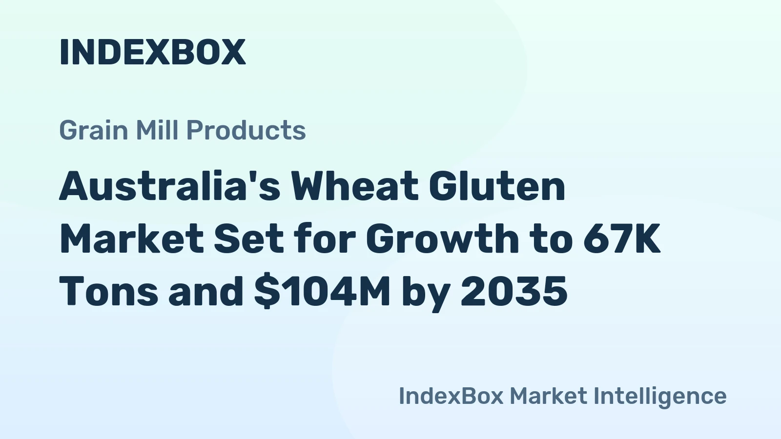 Australia's Wheat Gluten Market Set for Growth to 67K Tons and $104M by 2035