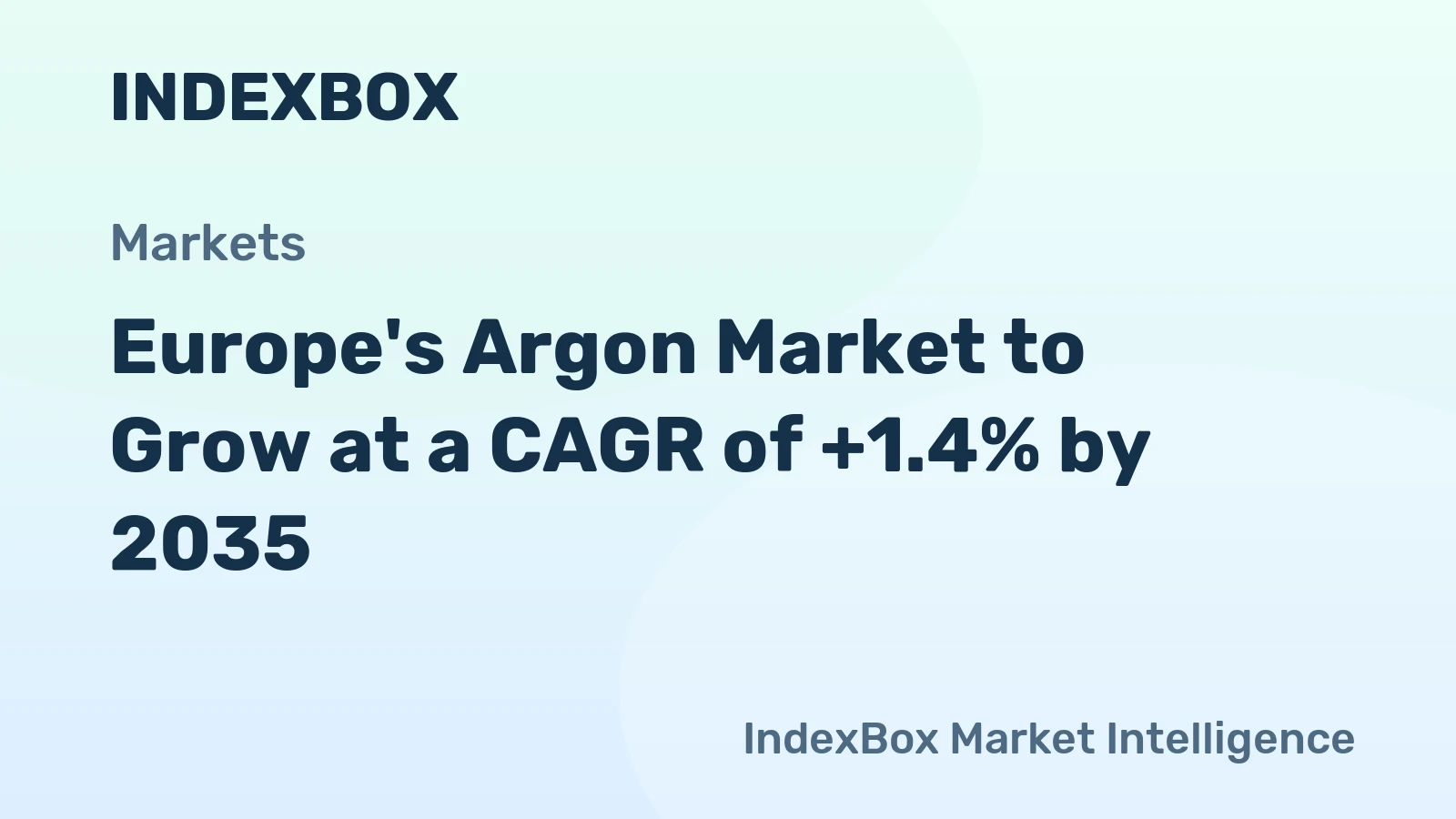 Europe's Argon Market to Grow at a CAGR of +1.4% by 2035