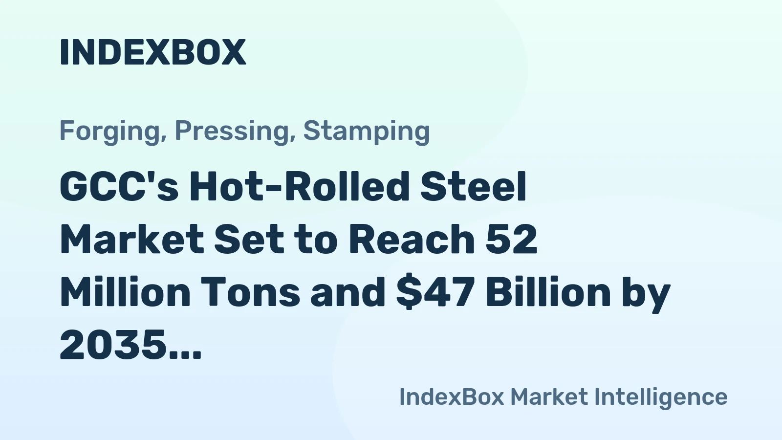 GCC's Hot-Rolled Steel Market Set to Reach 52 Million Tons and $47 Billion by 2035