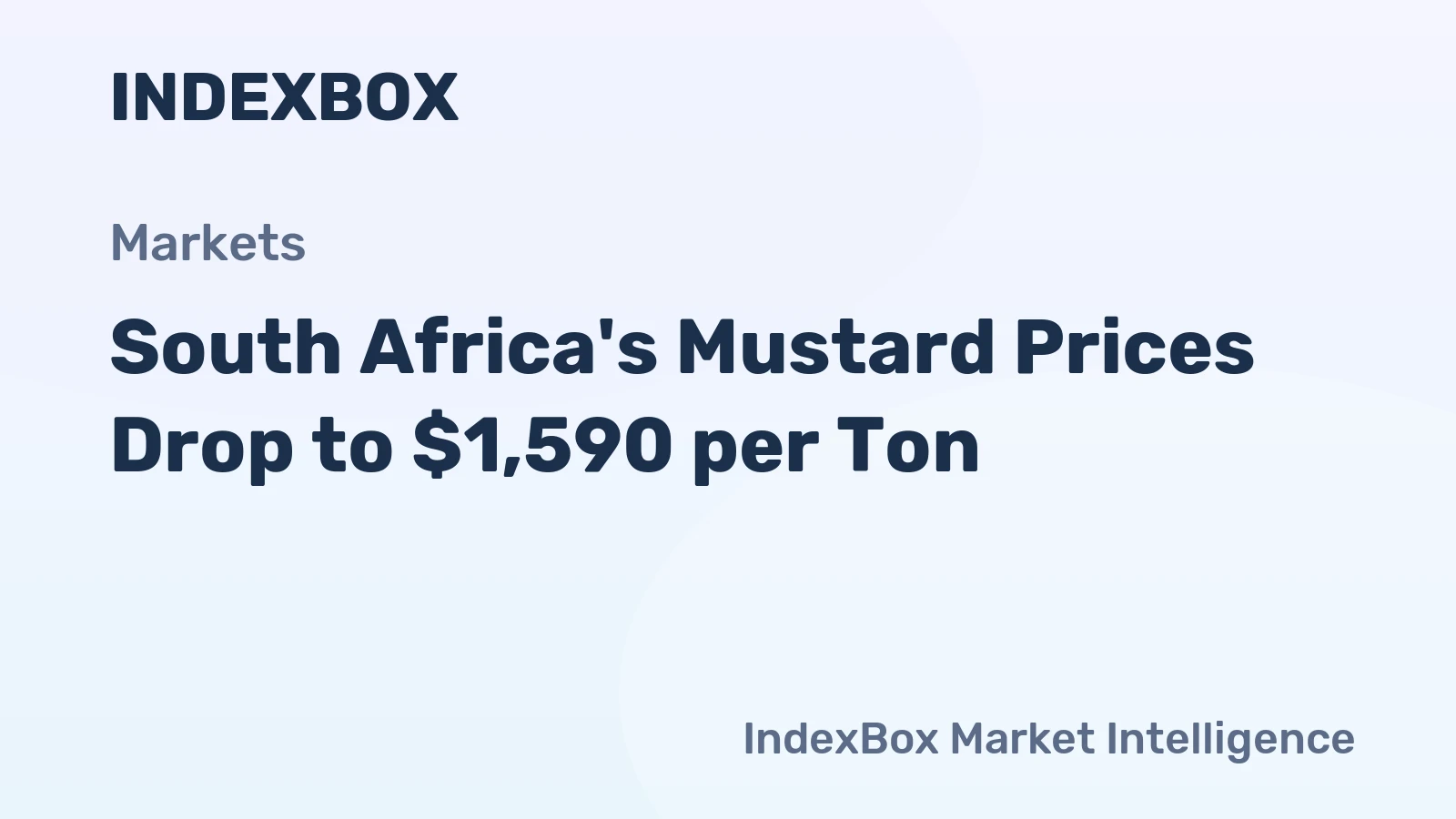 South Africa's Mustard Prices Drop to $1,590 per Ton