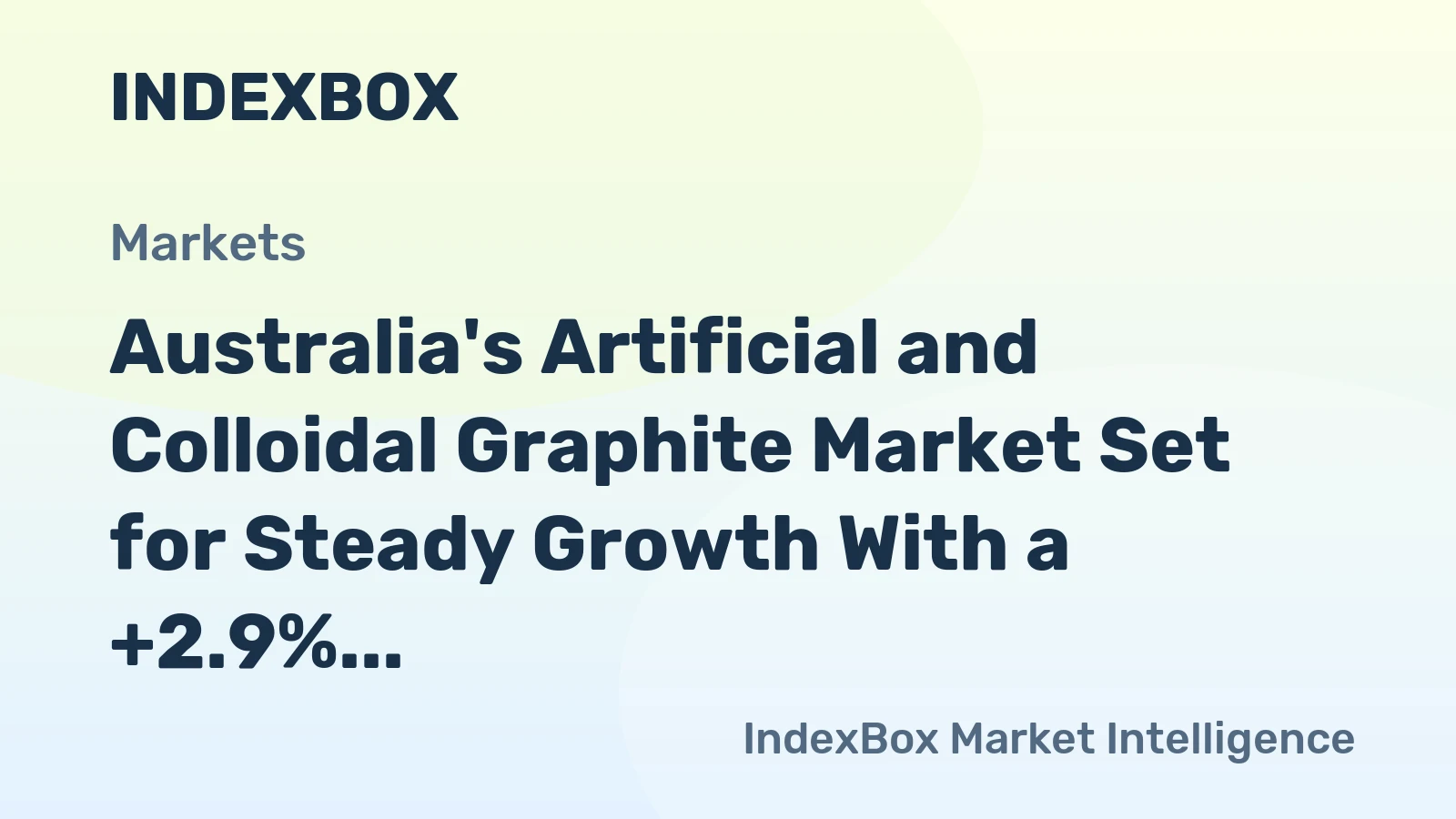 Australia's Artificial and Colloidal Graphite Market Set for Steady Growth With a +2.9% CAGR Through 2035
