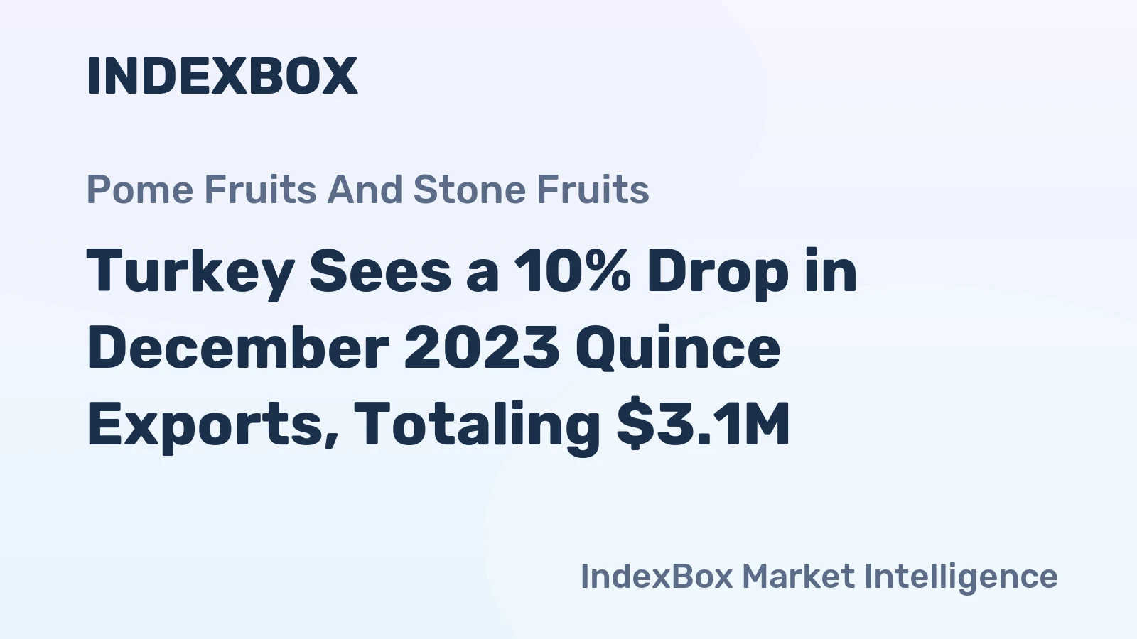 Turkey Sees a 10% Drop in December 2023 Quince Exports, Totaling $3.1M