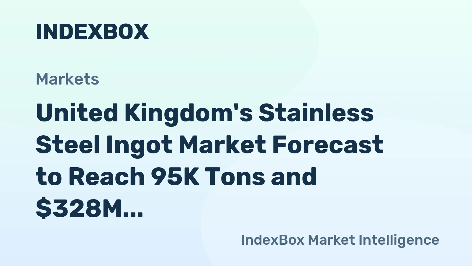 United Kingdom's Stainless Steel Ingot Market Forecast to Reach 95K Tons and $328M by 2035