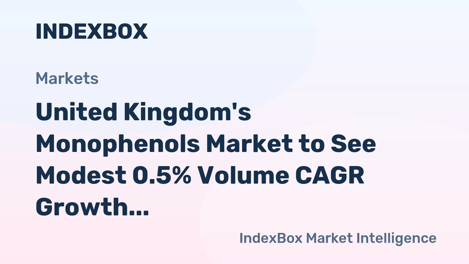 United Kingdom's Monophenols Market to See Modest 0.5% Volume CAGR Growth Through 2035