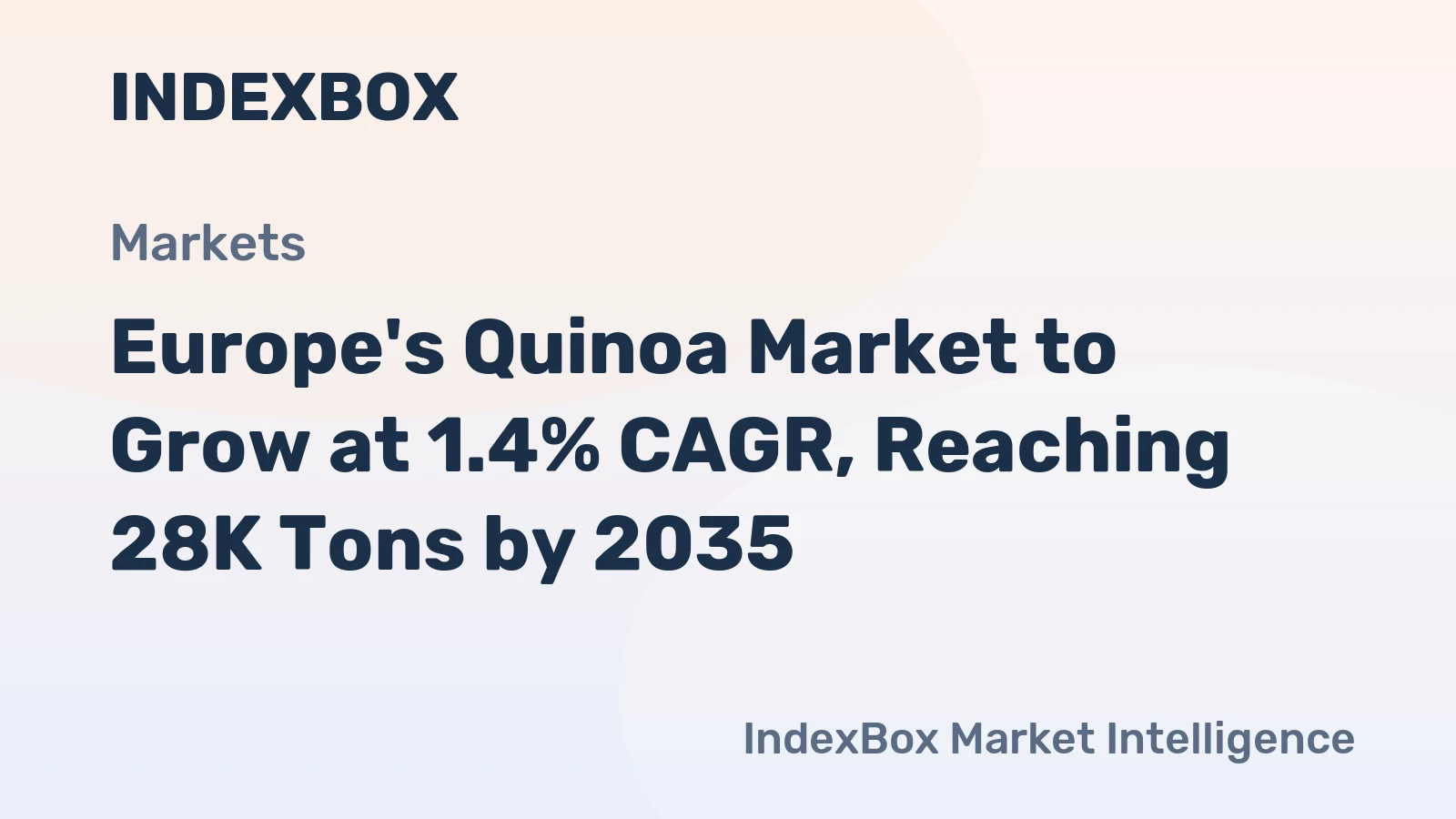 Europe's Quinoa Market to Grow at 1.4% CAGR, Reaching 28K Tons by 2035