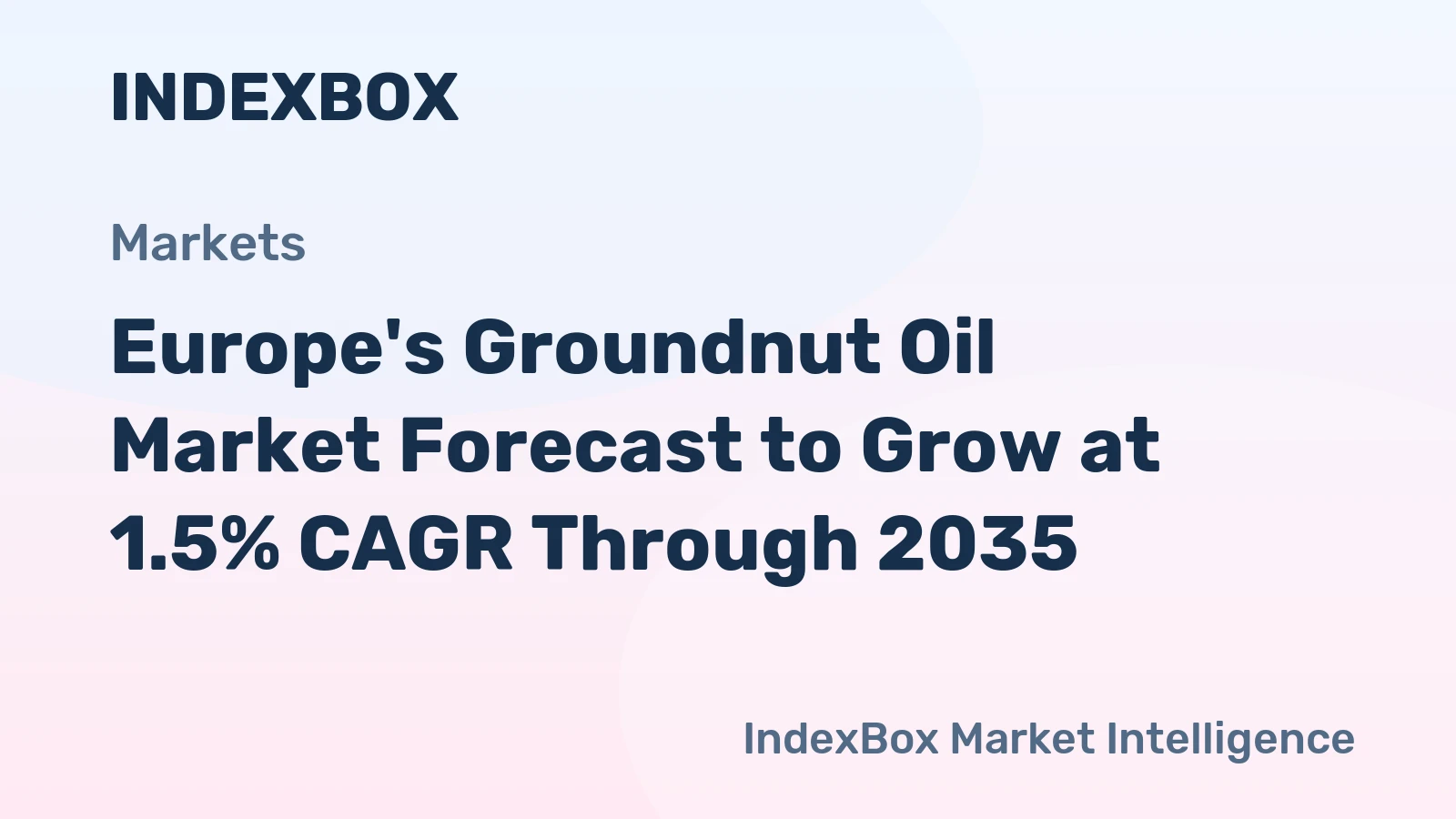 Europe's Groundnut Oil Market Forecast to Grow at 1.5% CAGR Through 2035