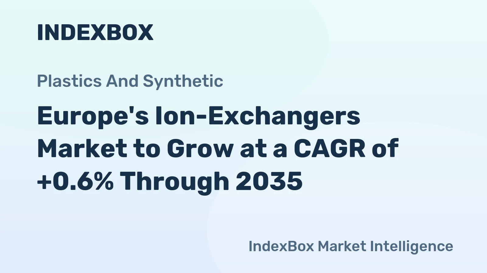 Europe's Ion-Exchangers Market to Grow at a CAGR of +0.6% Through 2035