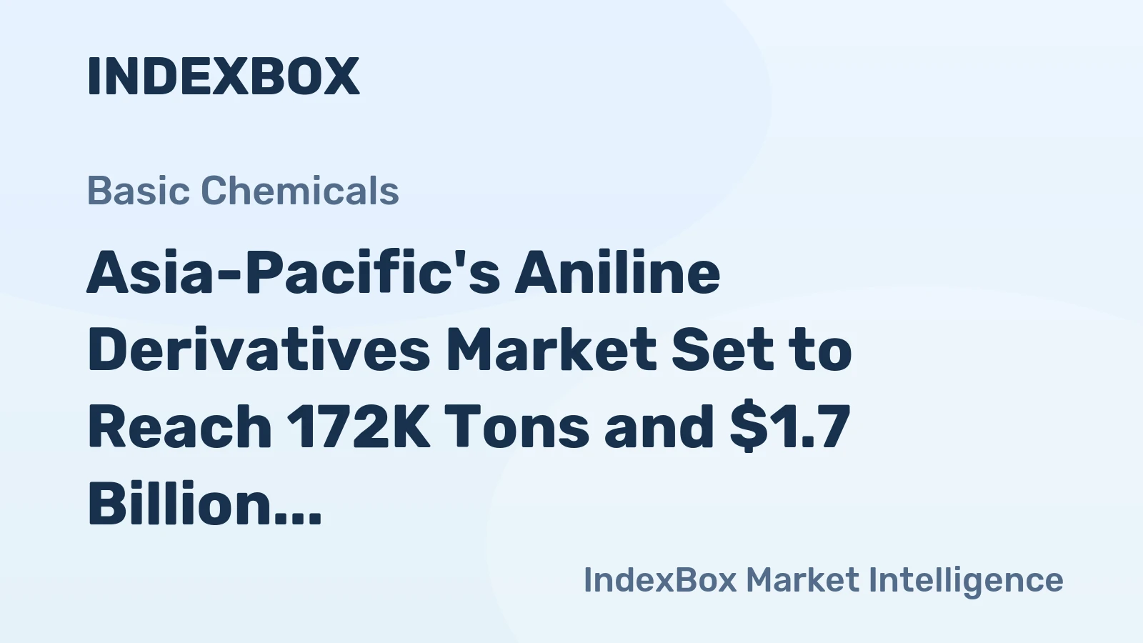 Asia-Pacific's Aniline Derivatives Market Set to Reach 172K Tons and $1.7 Billion