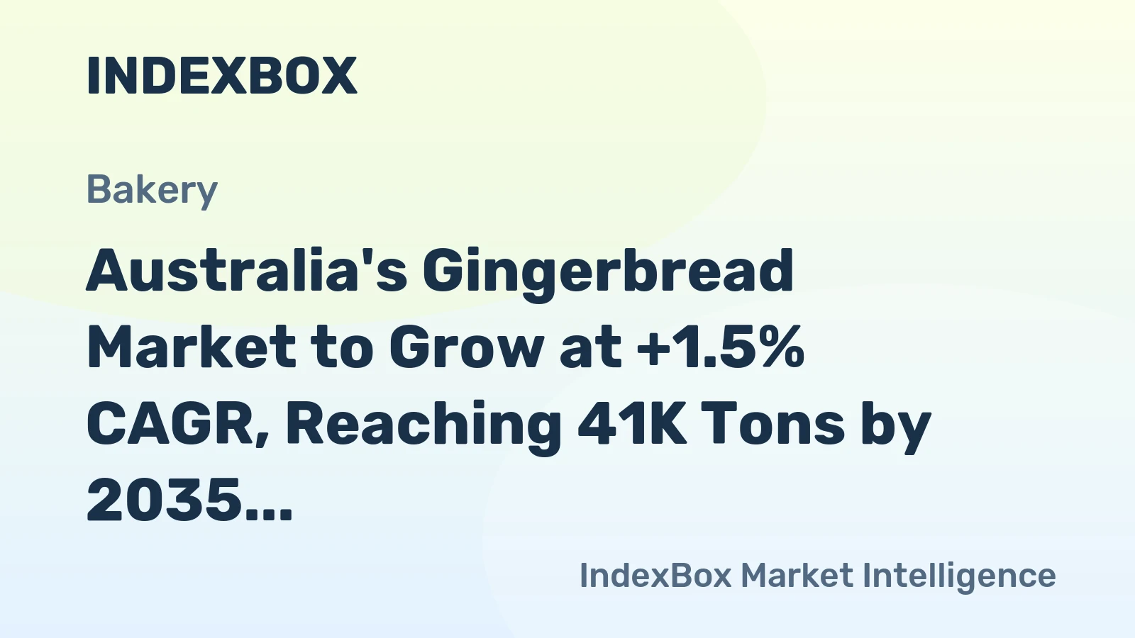 Australia's Gingerbread Market to Grow at +1.5% CAGR, Reaching 41K Tons by 2035