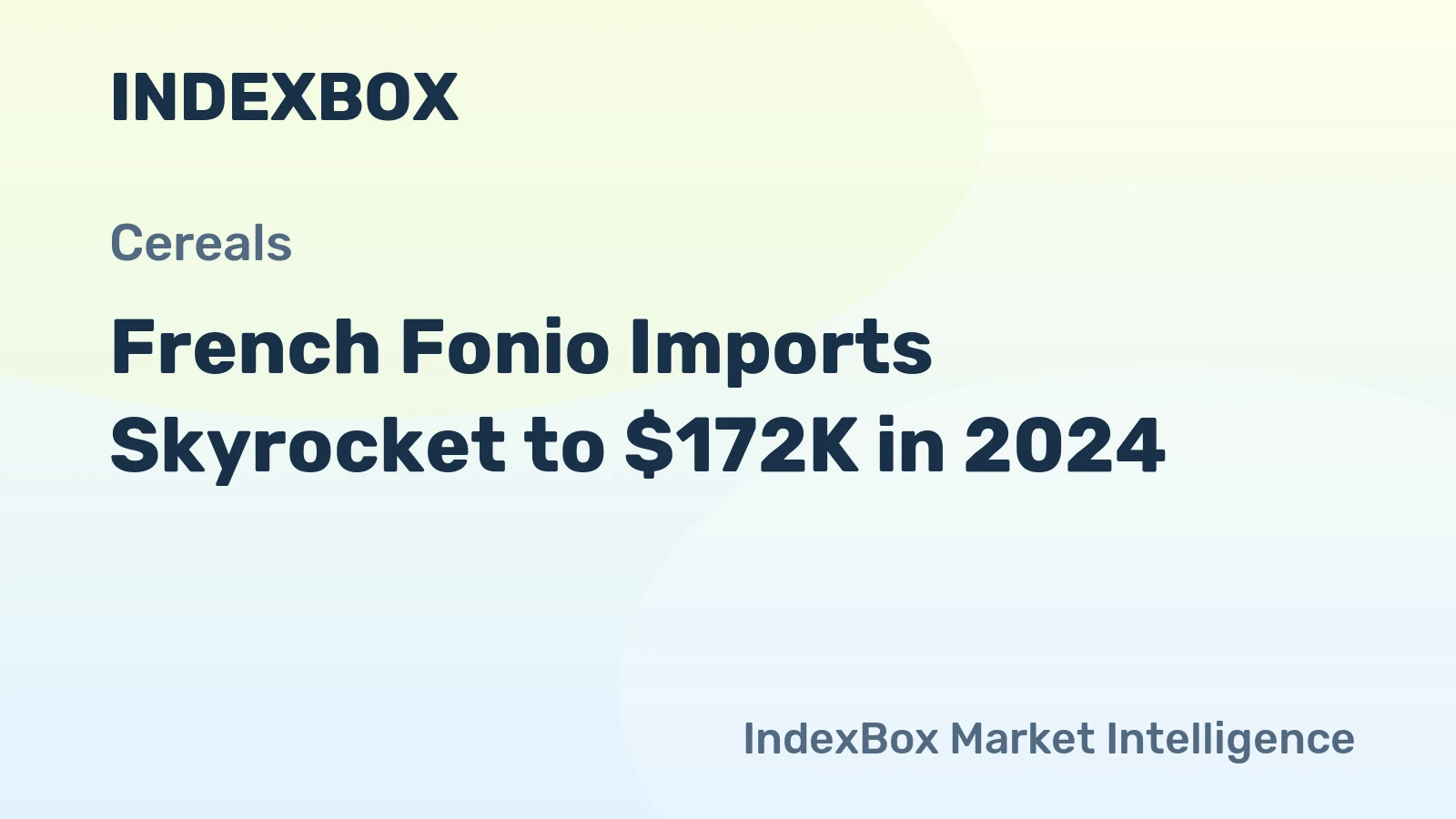 French Fonio Imports Skyrocket to $172K in 2024