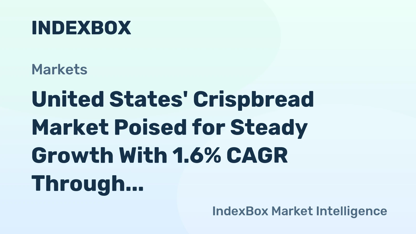 United States' Crispbread Market Poised for Steady Growth With 1.6% CAGR Through 2035