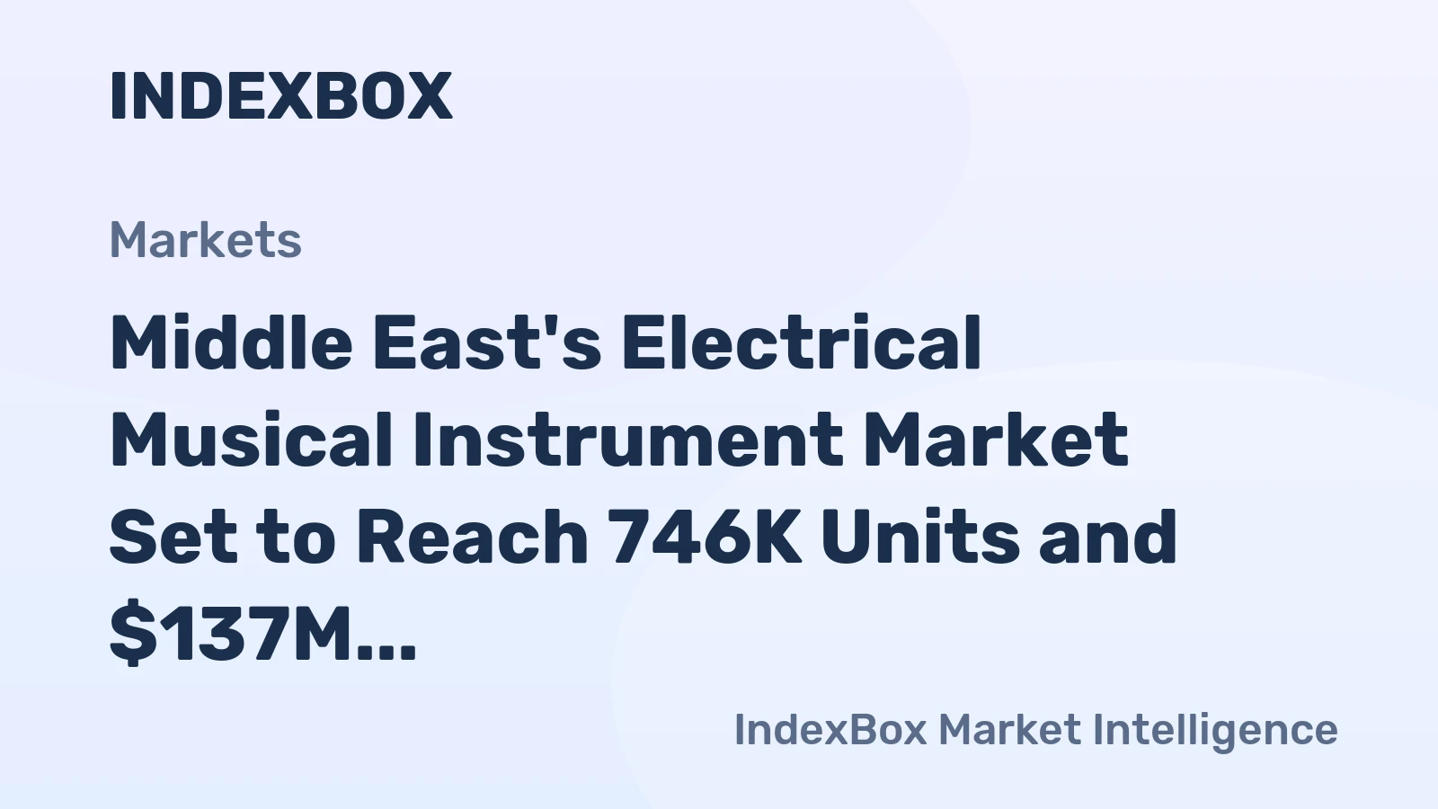 Middle East's Electrical Musical Instrument Market Set to Reach 746K Units and $137M