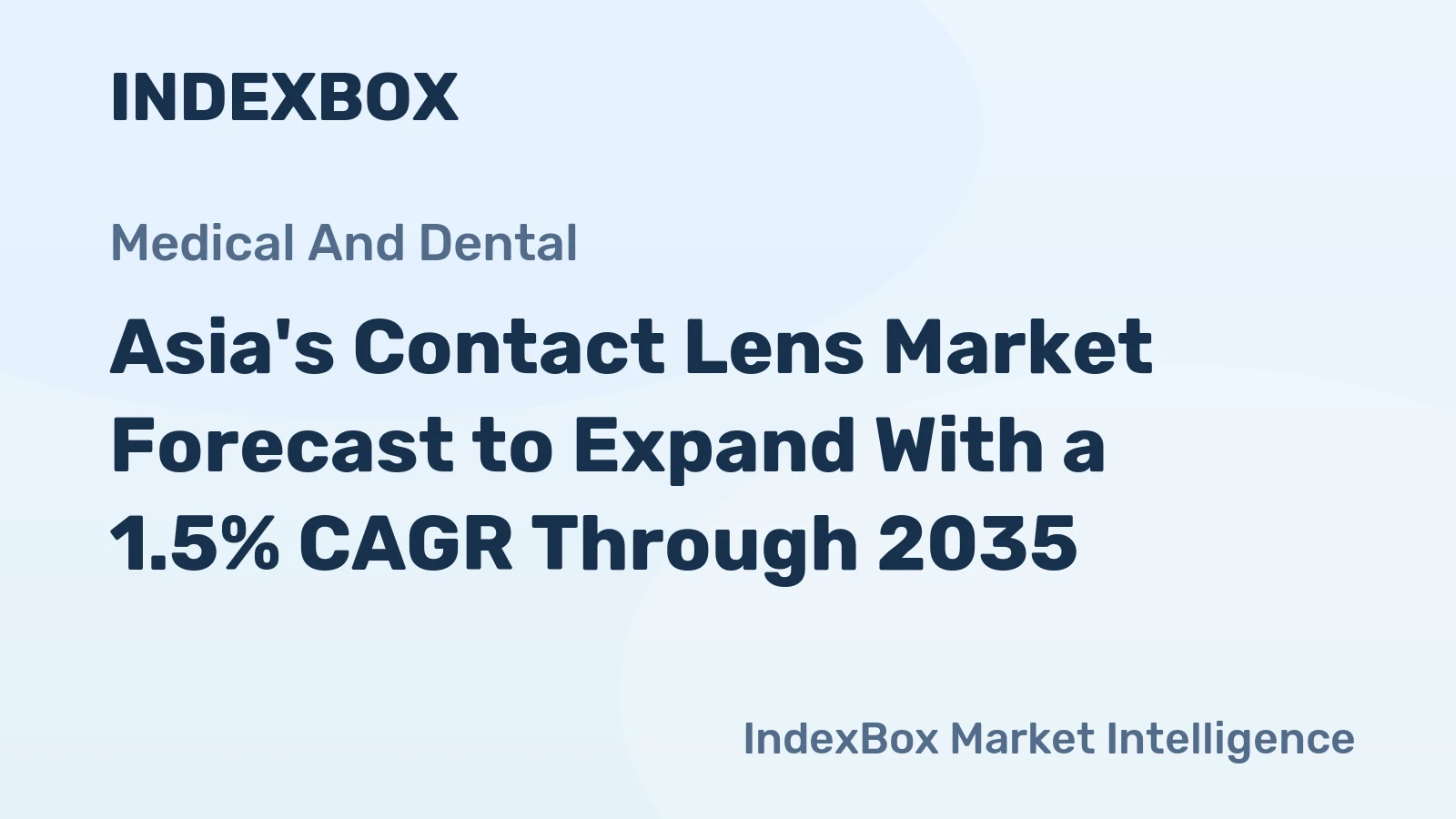 Asia's Contact Lens Market Forecast to Expand With a 1.5% CAGR Through 2035