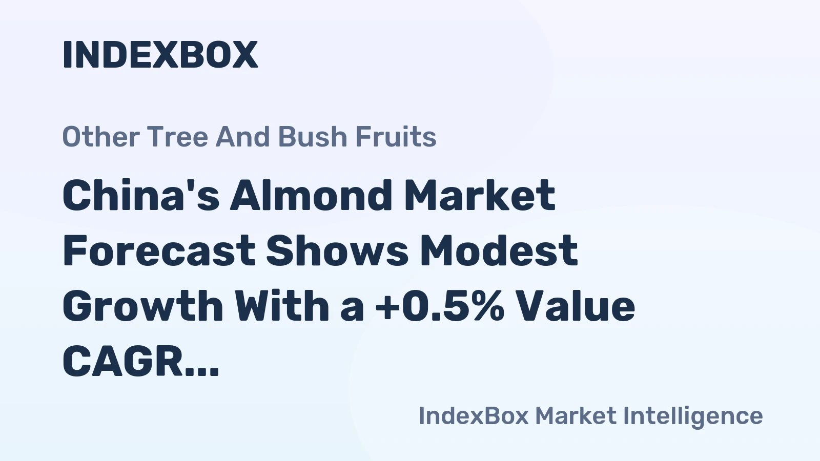 China's Almond Market Forecast Shows Modest Growth With a +0.5% Value CAGR Through 2035