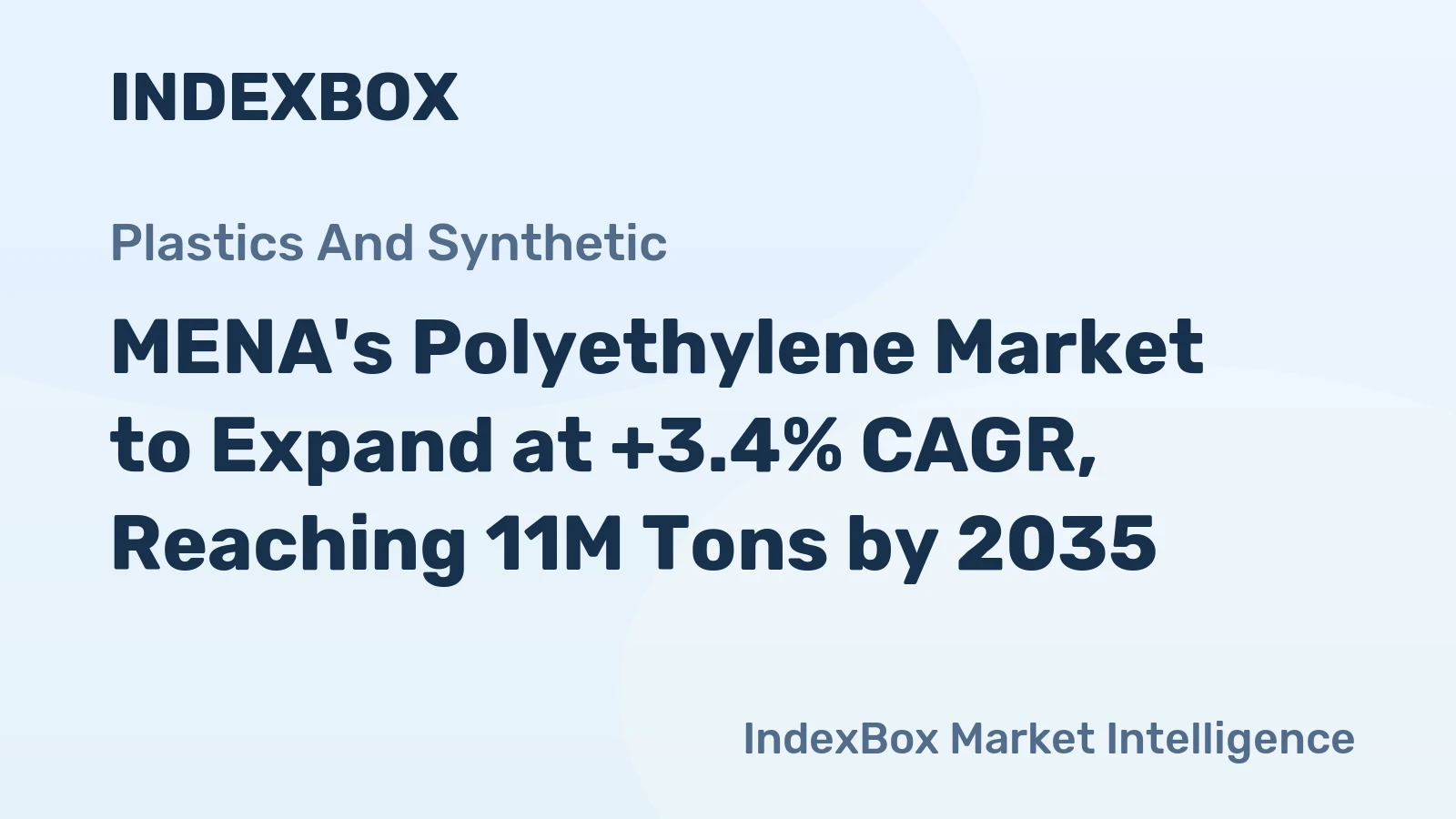 MENA's Polyethylene Market to Expand at +3.4% CAGR, Reaching 11M Tons by 2035