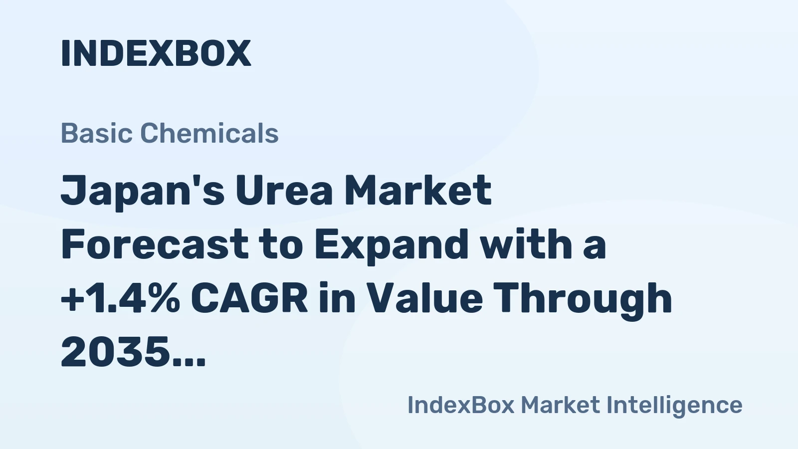 Japan's Urea Market Forecast to Expand with a +1.4% CAGR in Value Through 2035