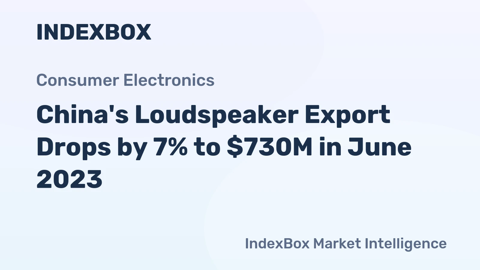 China's Loudspeaker Export Drops by 7% to $730M in June 2023