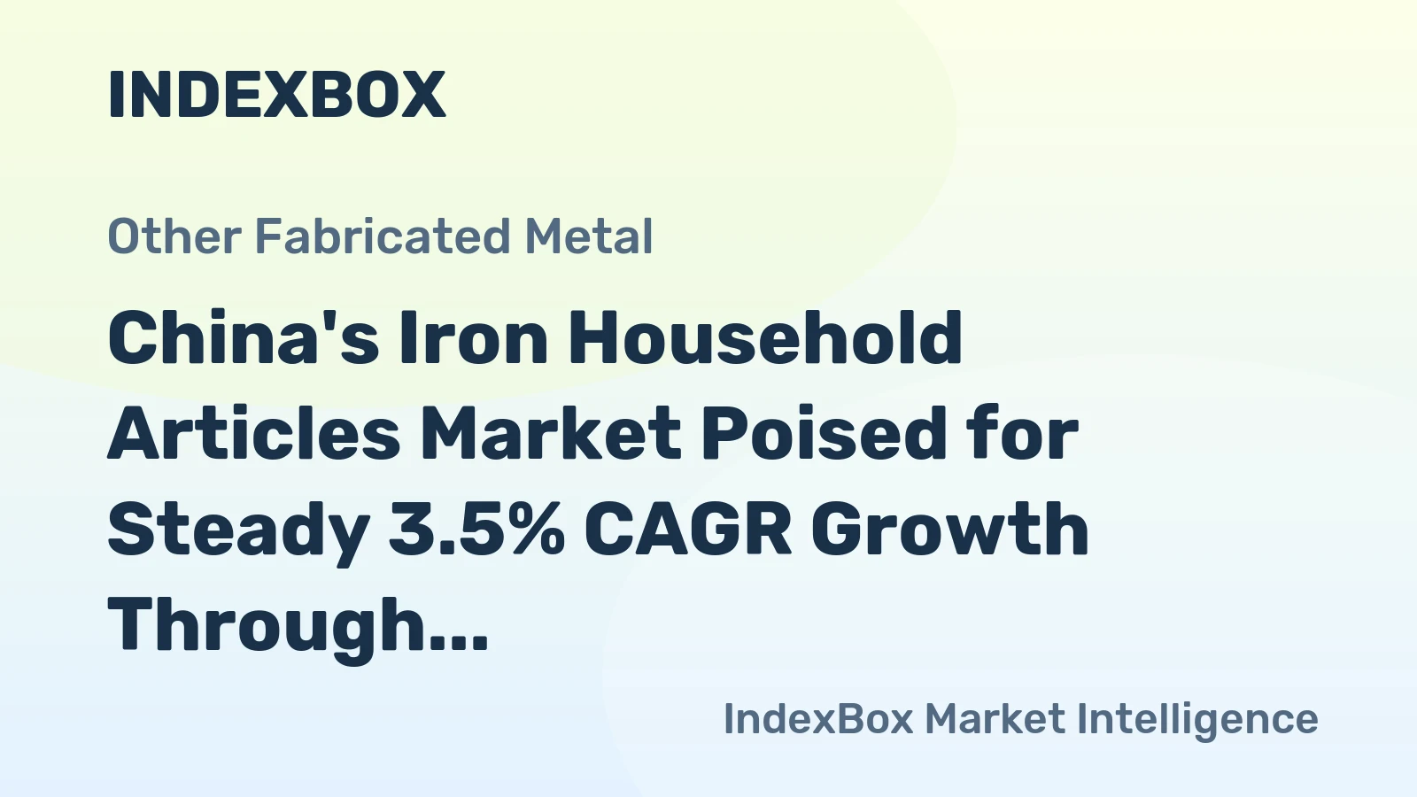 China's Iron Household Articles Market Poised for Steady 3.5% CAGR Growth Through 2035