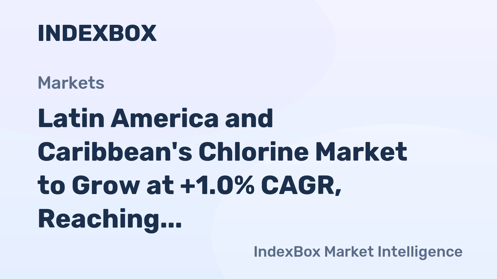 Latin America and Caribbean's Chlorine Market to Grow at +1.0% CAGR, Reaching 1.3M Tons by 2035
