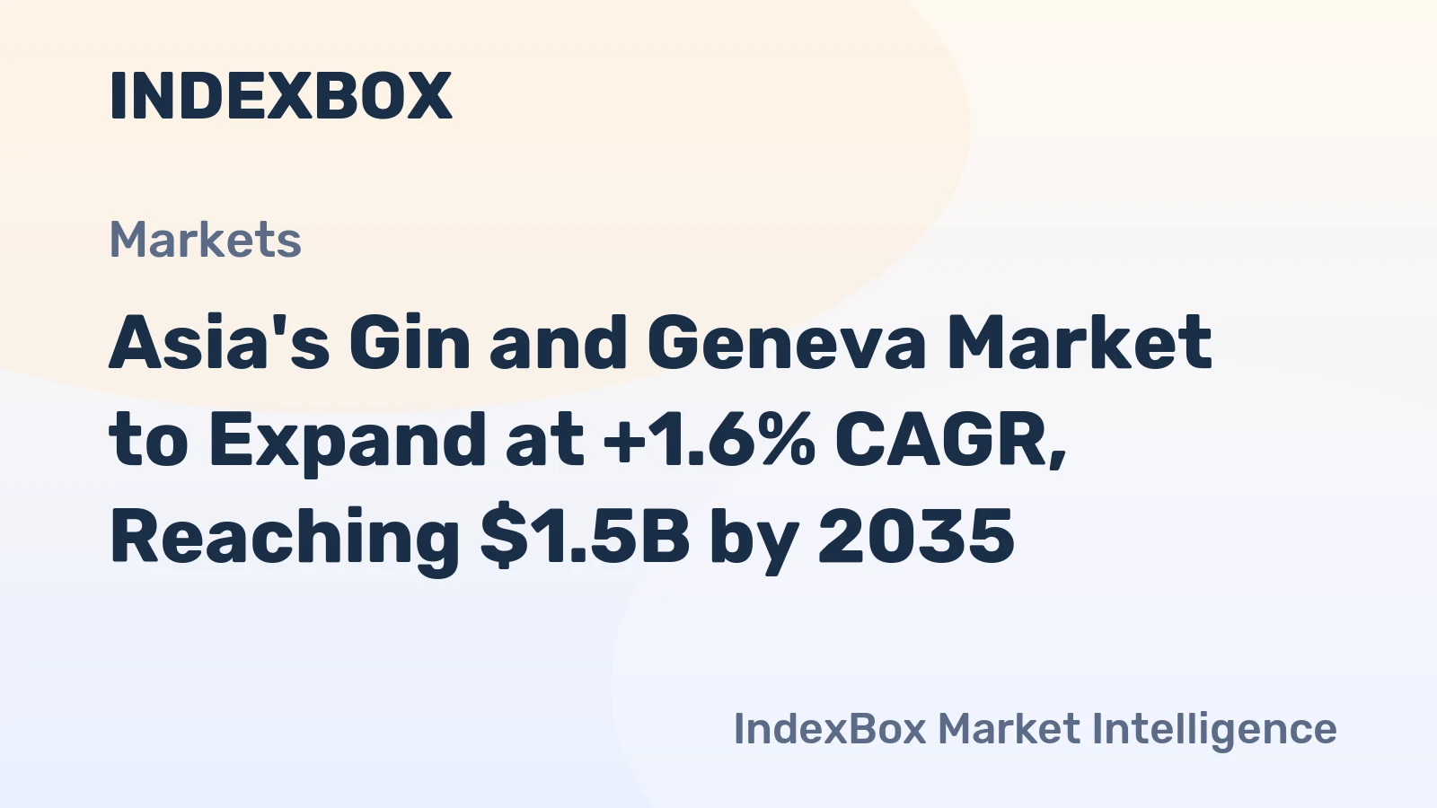 Asia's Gin and Geneva Market to Expand at +1.6% CAGR, Reaching $1.5B by 2035