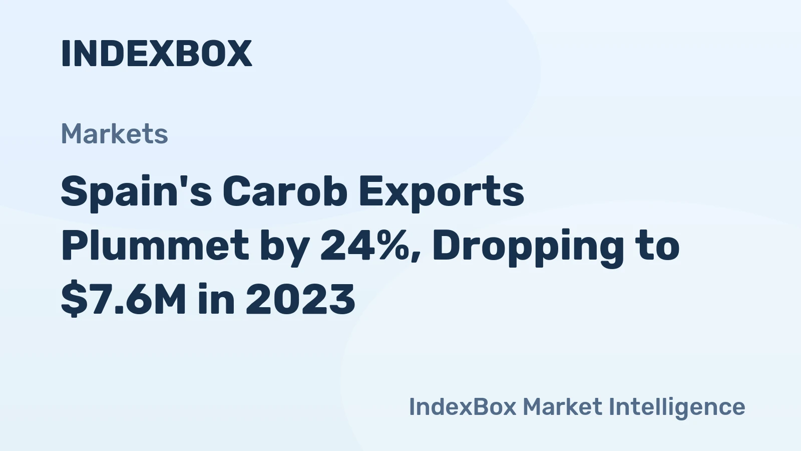 Spain's Carob Exports Plummet by 24%, Dropping to $7.6M in 2023