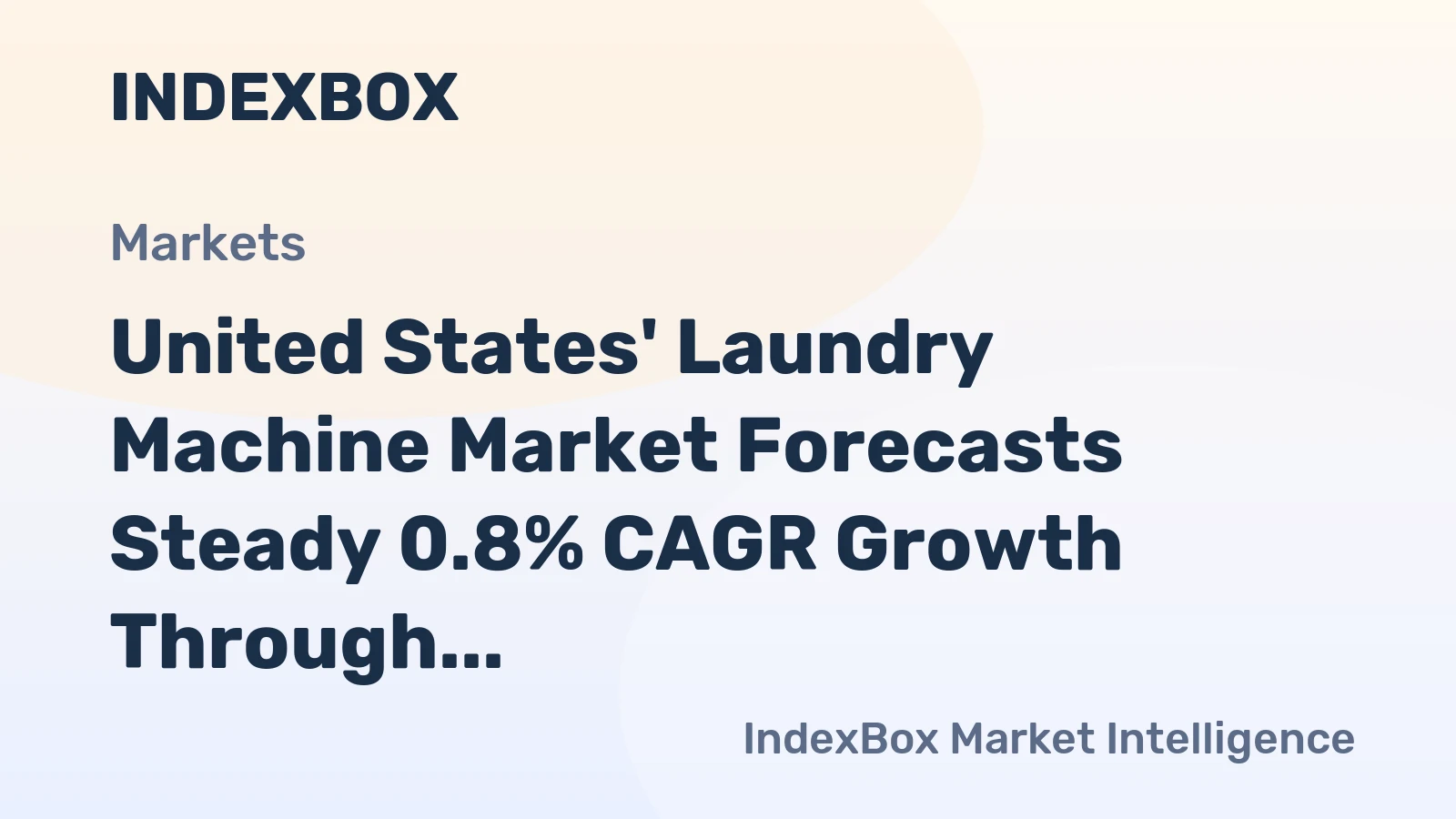 United States' Laundry Machine Market Forecasts Steady 0.8% CAGR Growth Through 2035